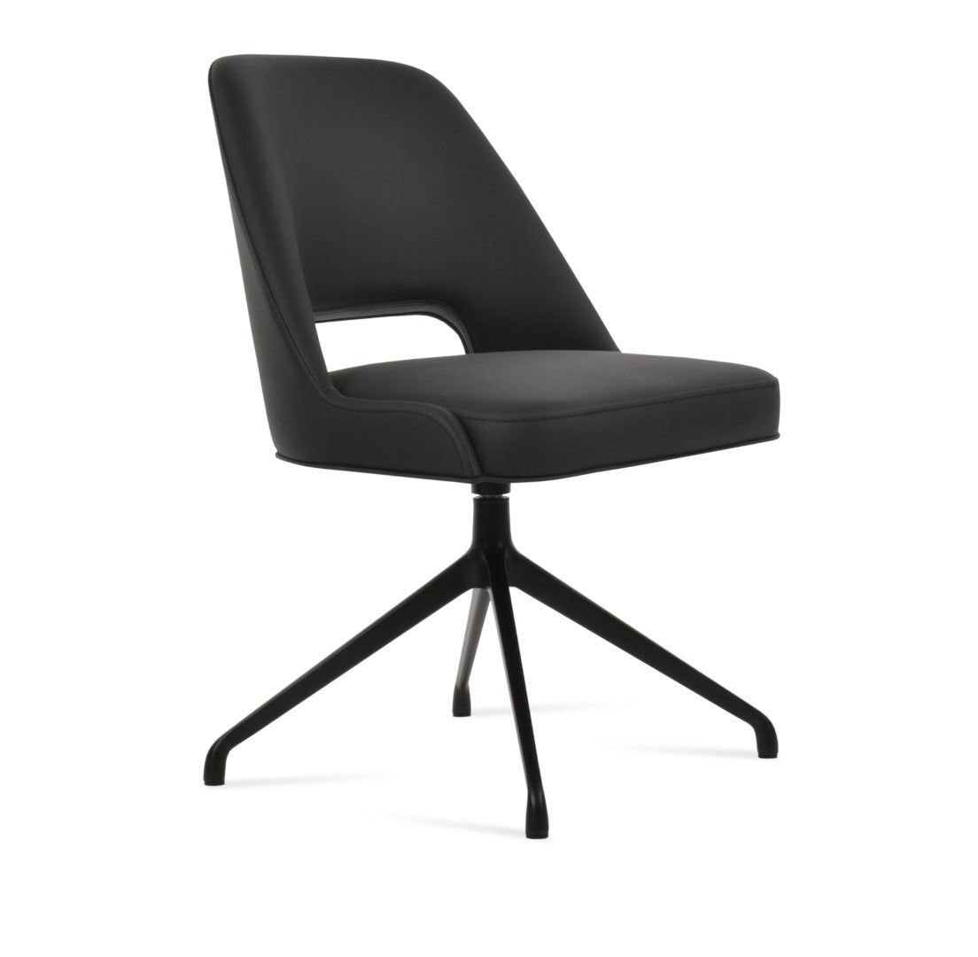 Marash Spider Swivel Dining Chair - Ergonomic Design, Stylish Boucle
