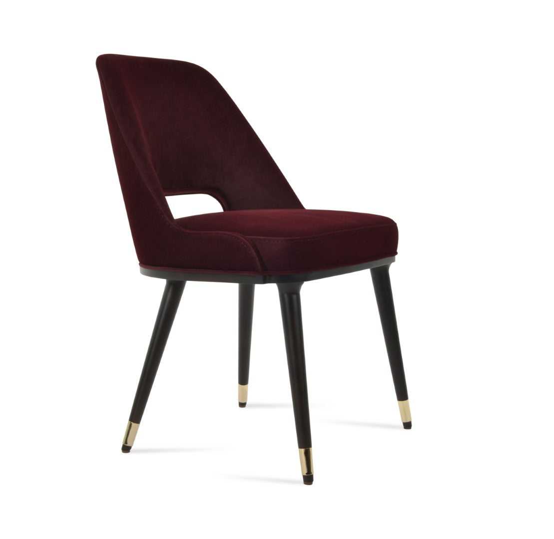Marash Dining Chair Collection: Elegant Wood & Brass Design, Luxurious