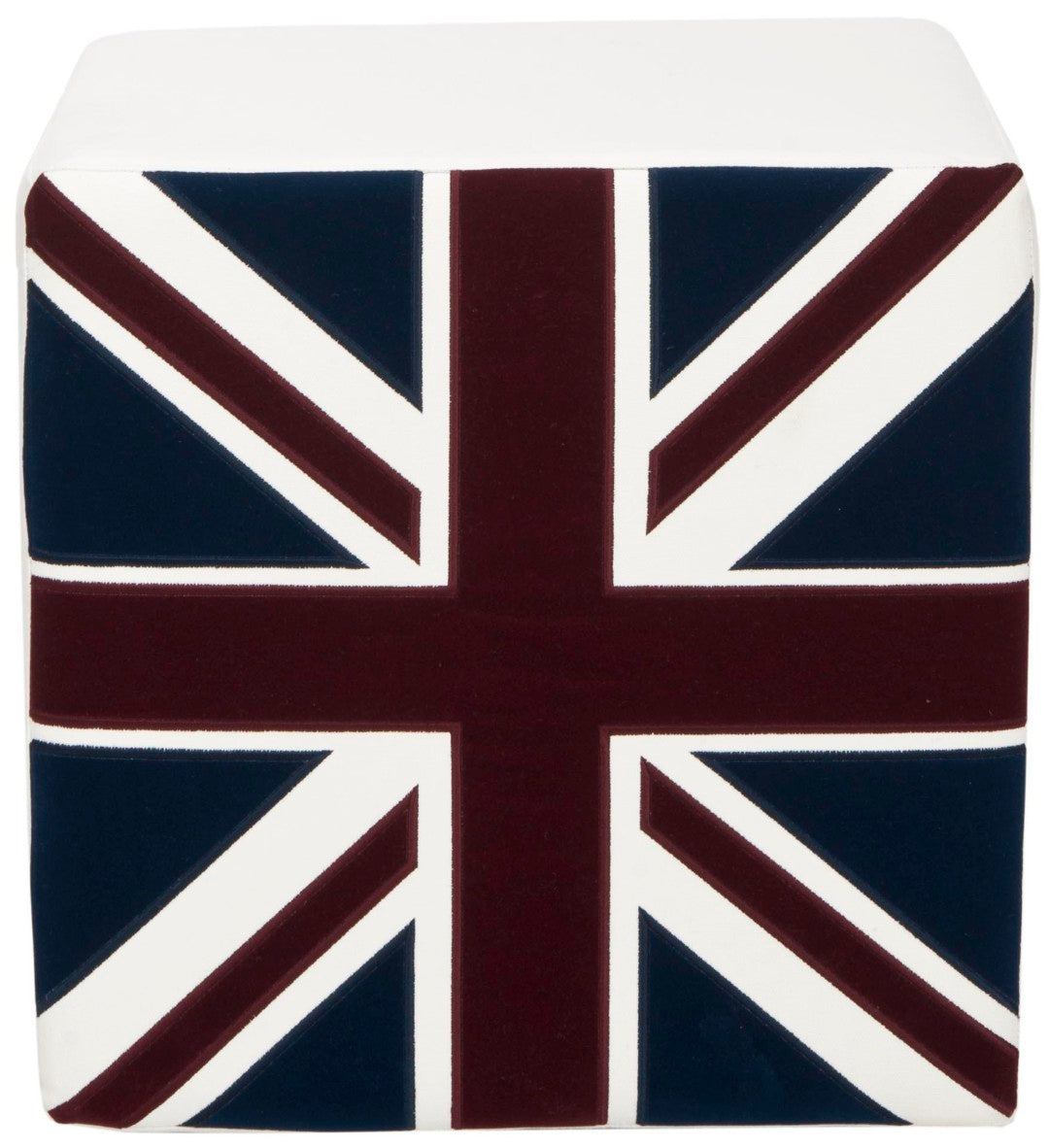 Alicia Union Jack Ottoman - Stylish British Flag Accent For Modern Spa