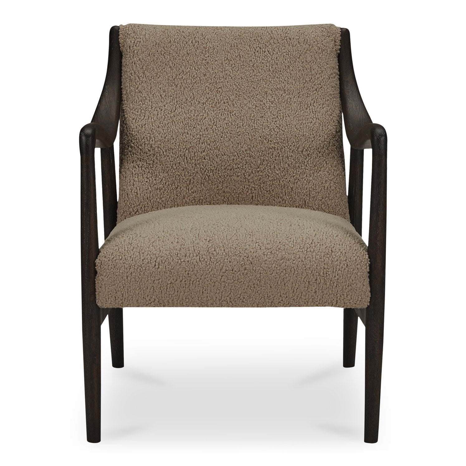 Yates Accent Chair with Solid Oak Frame and Luxurious Faux Shearling f