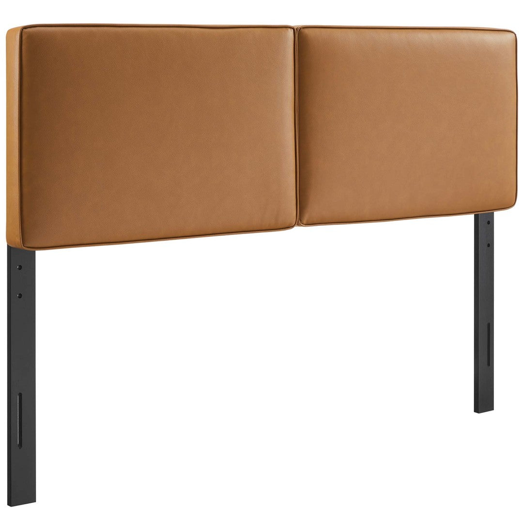 Lindee Vegan Leather Queen Headboard - Modern Comfort, Adjustable Heig