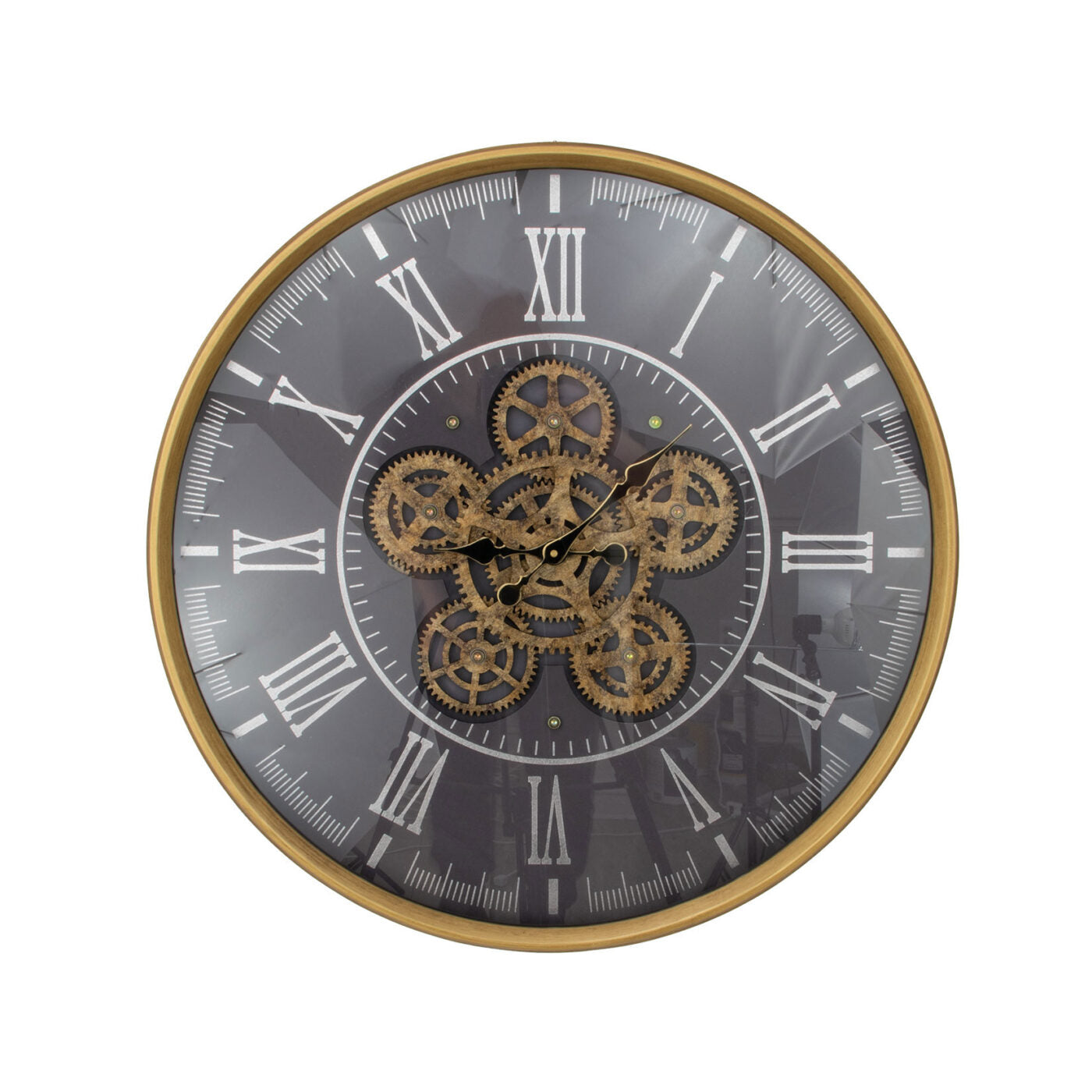 Milan Wall Clock - Timeless Elegance with Antiqued Gold Frame and Intr