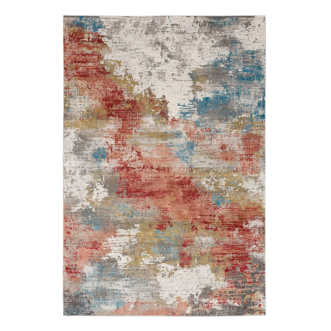 Tryst Nuvole Multi Area Rug - Modern Abstract Hallway Runner in Grey,