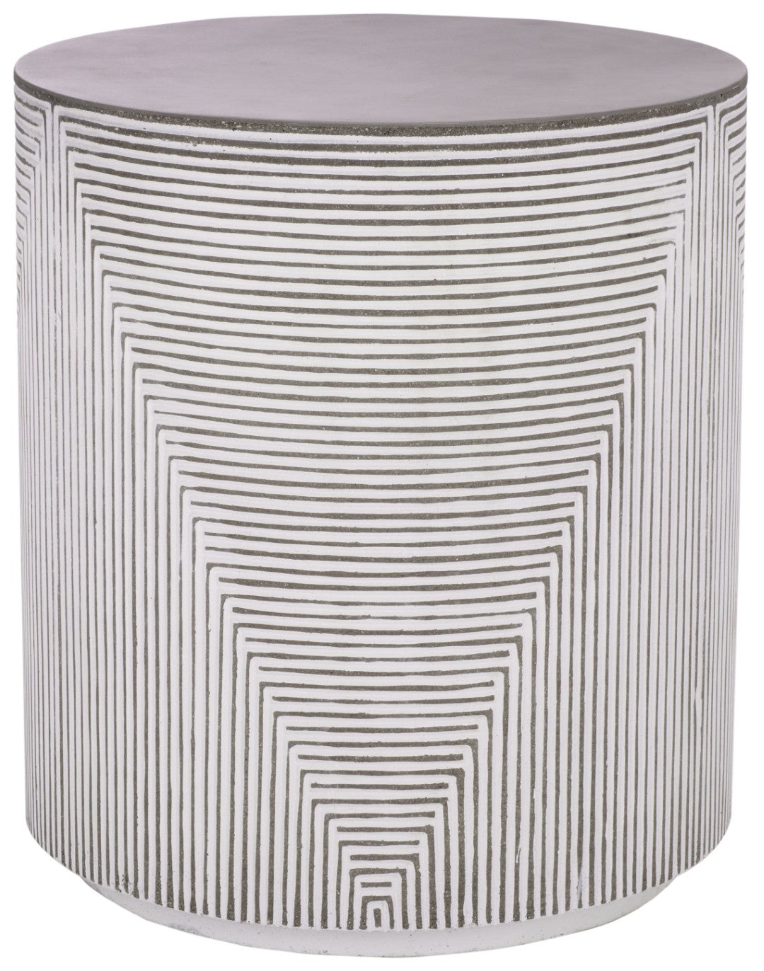 VERONA Side Table - Elegant White & Grey Ficonstone Outdoor Furniture