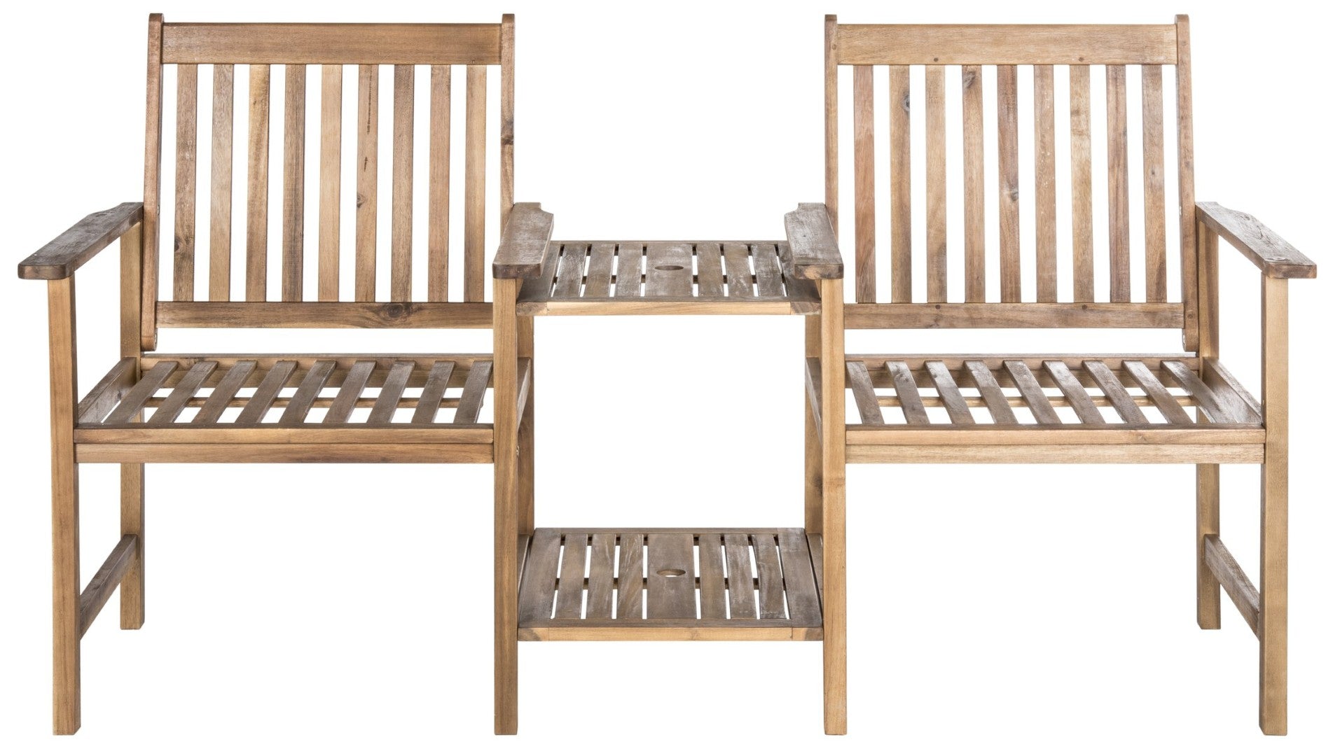 Brea Twin Seat Outdoor Bench – Stylish Eco-Friendly Acacia Wood With U