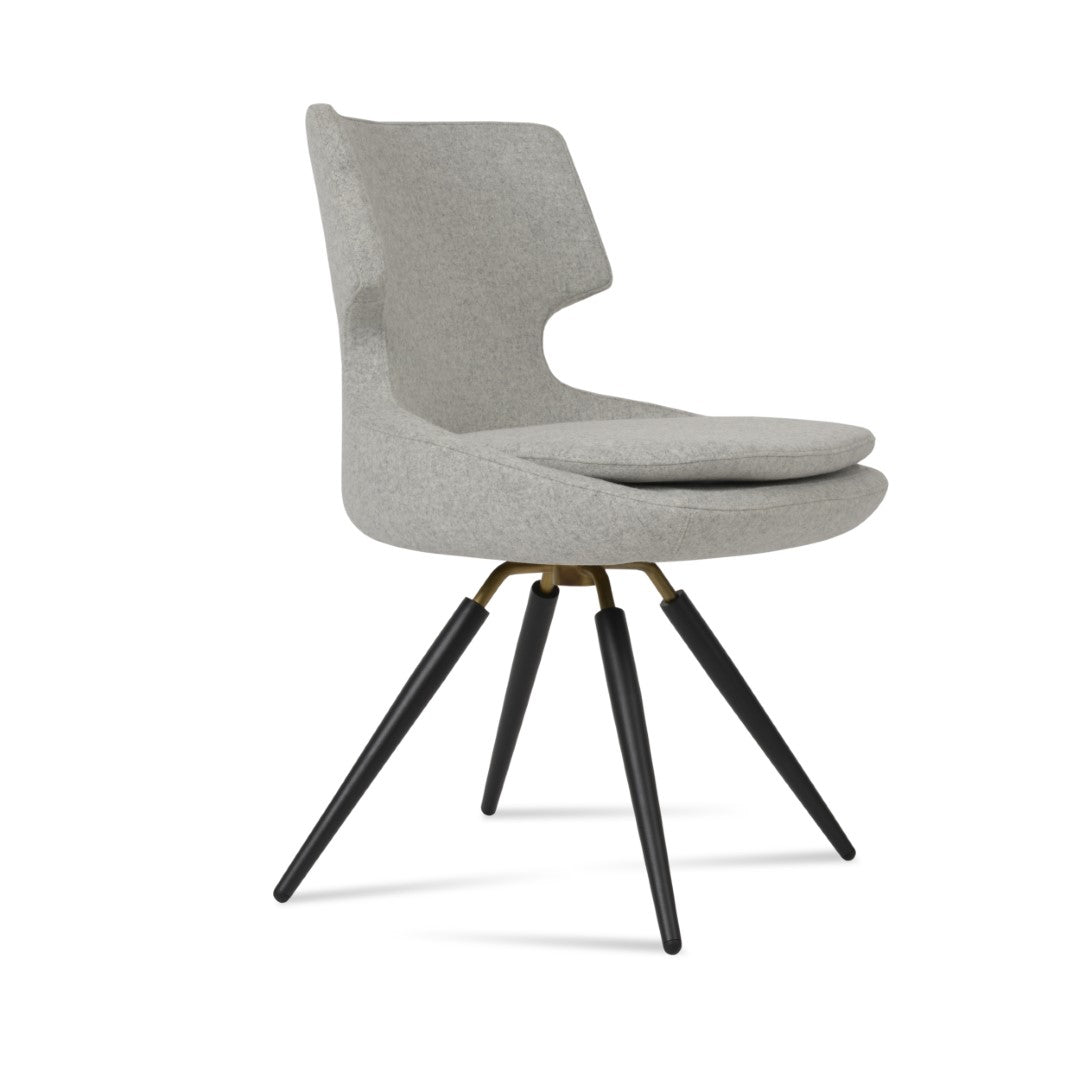 Patara Carrot Swivel Chair - Luxurious Camira Wool Fabric, 10-Year Gua