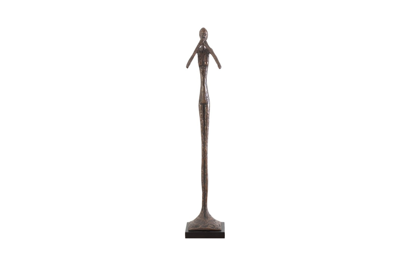 Speak No Evil Slender Sculpture - Modern Organic Decorative Accent by