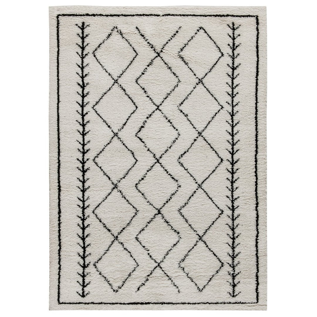 Roxy Geometric Bohemian Shag Area Rug - Cozy, Durable Design for Moder