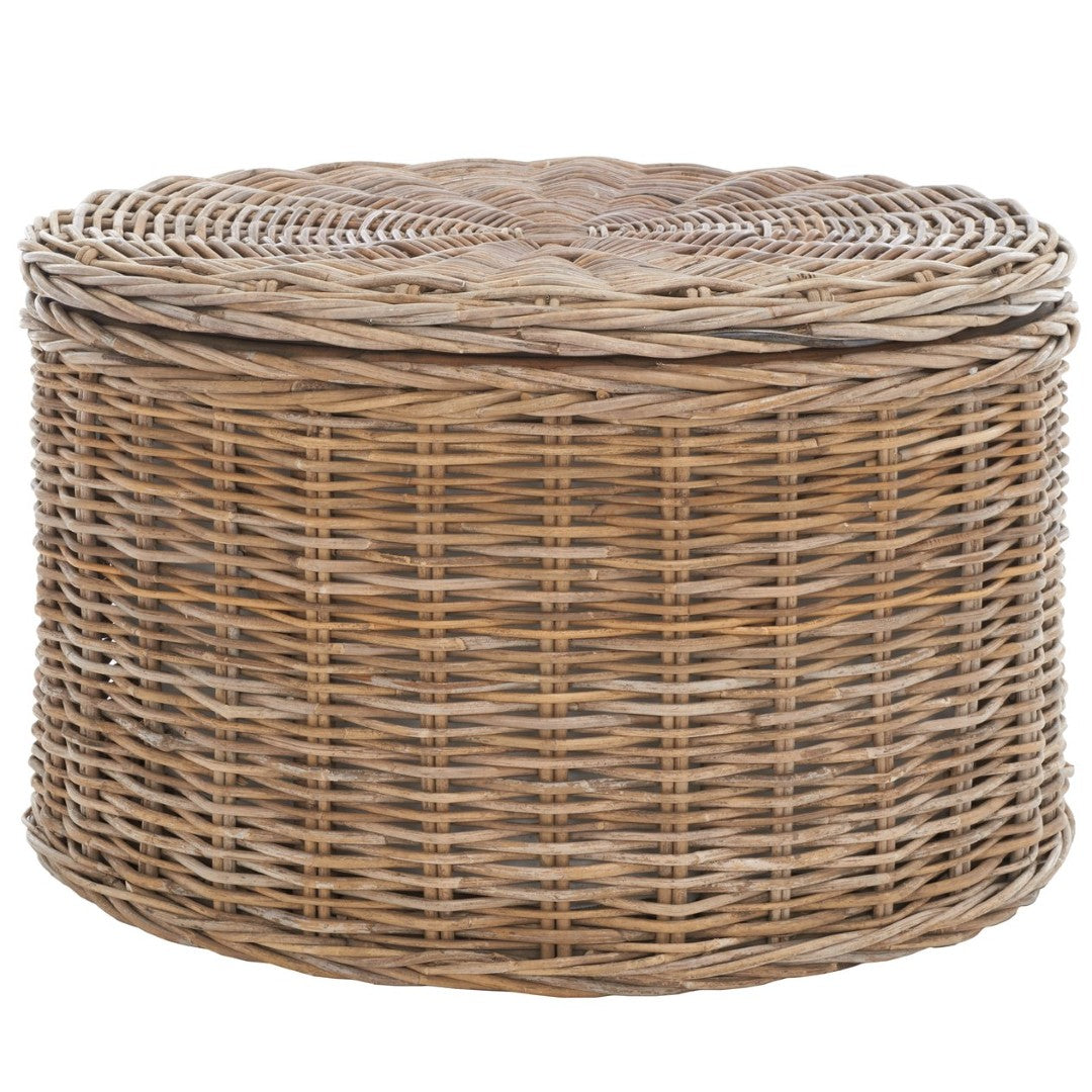 Jesse Wicker Storage Coffee Table - Stylish Rattan Table With Interior