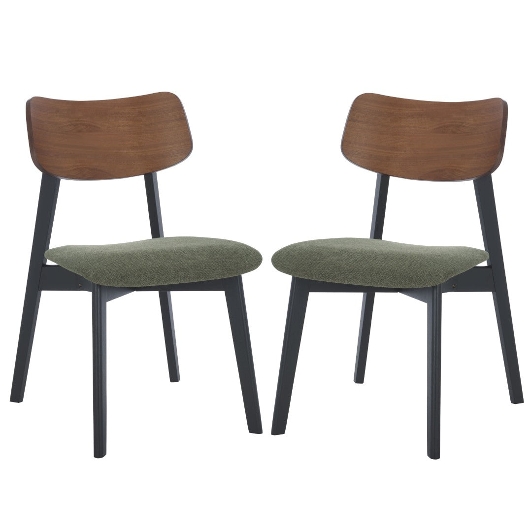 DIVYA Wood and Linen Dining Chair - Elegant Comfort and Style for Your