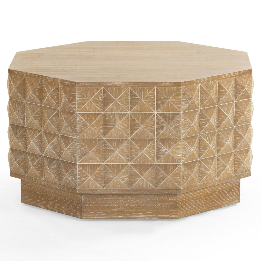 PATTY Wood Octagon Coffee Table - Stylish Centerpiece for Modern Livin