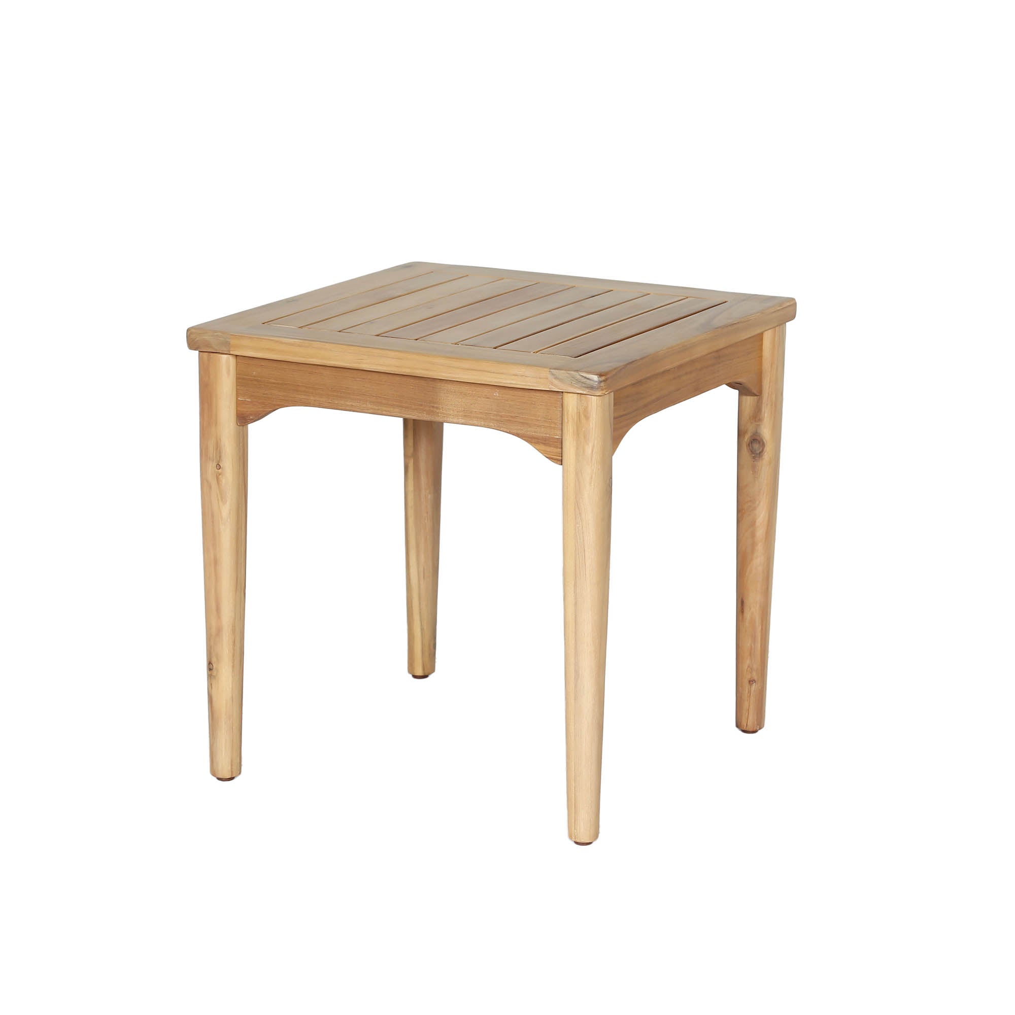 Sonoma Outdoor Square Side Table - Stylish Slatted Design for Versatil