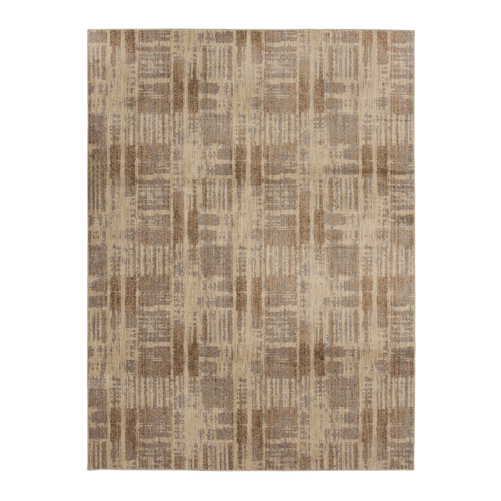 Utopia Sojourn Buff Area Rug - Luxurious Modern Geometric Design with