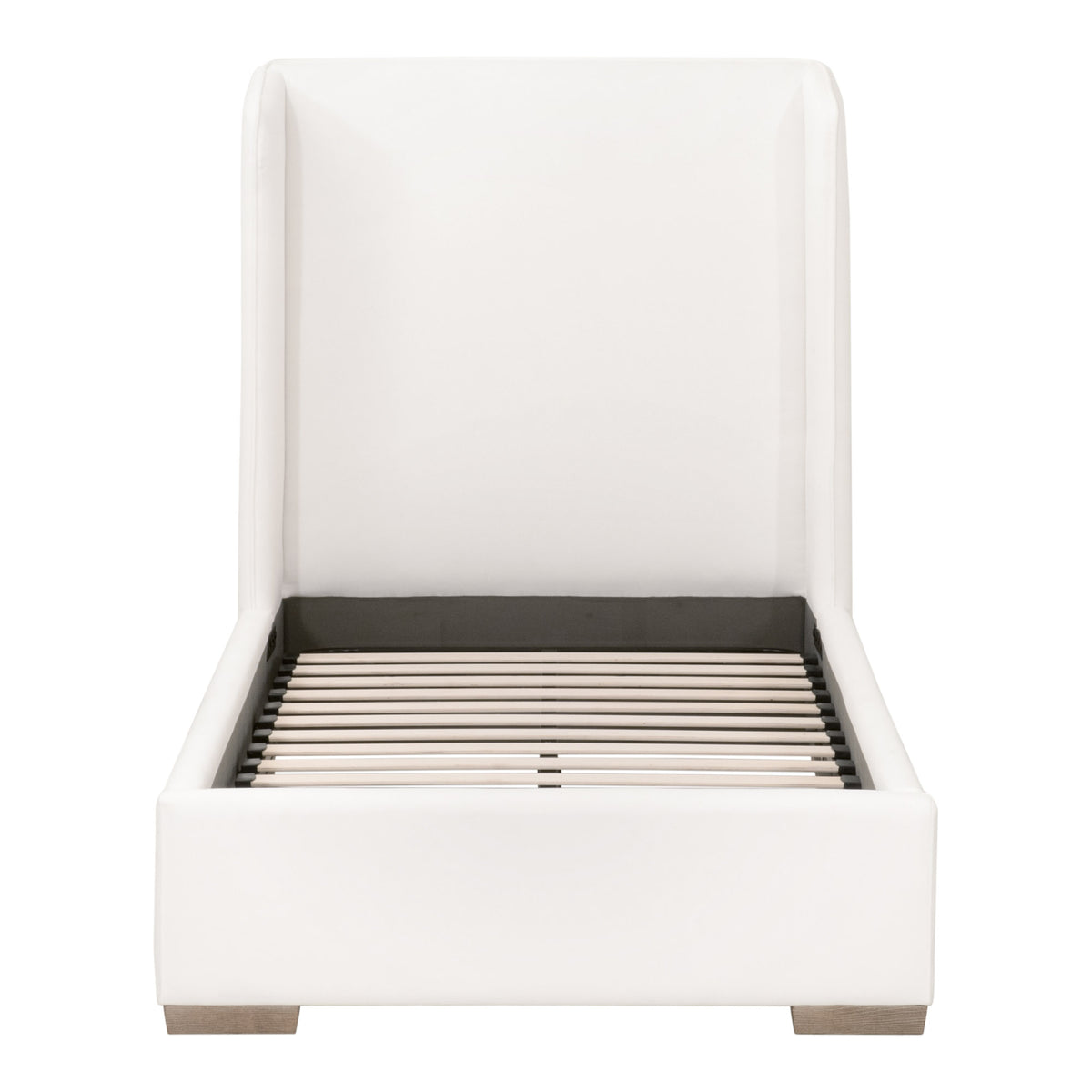 Stewart Twin Bed - Stylish Slanted Wing Headboard, Solid Oak Frame, Hi