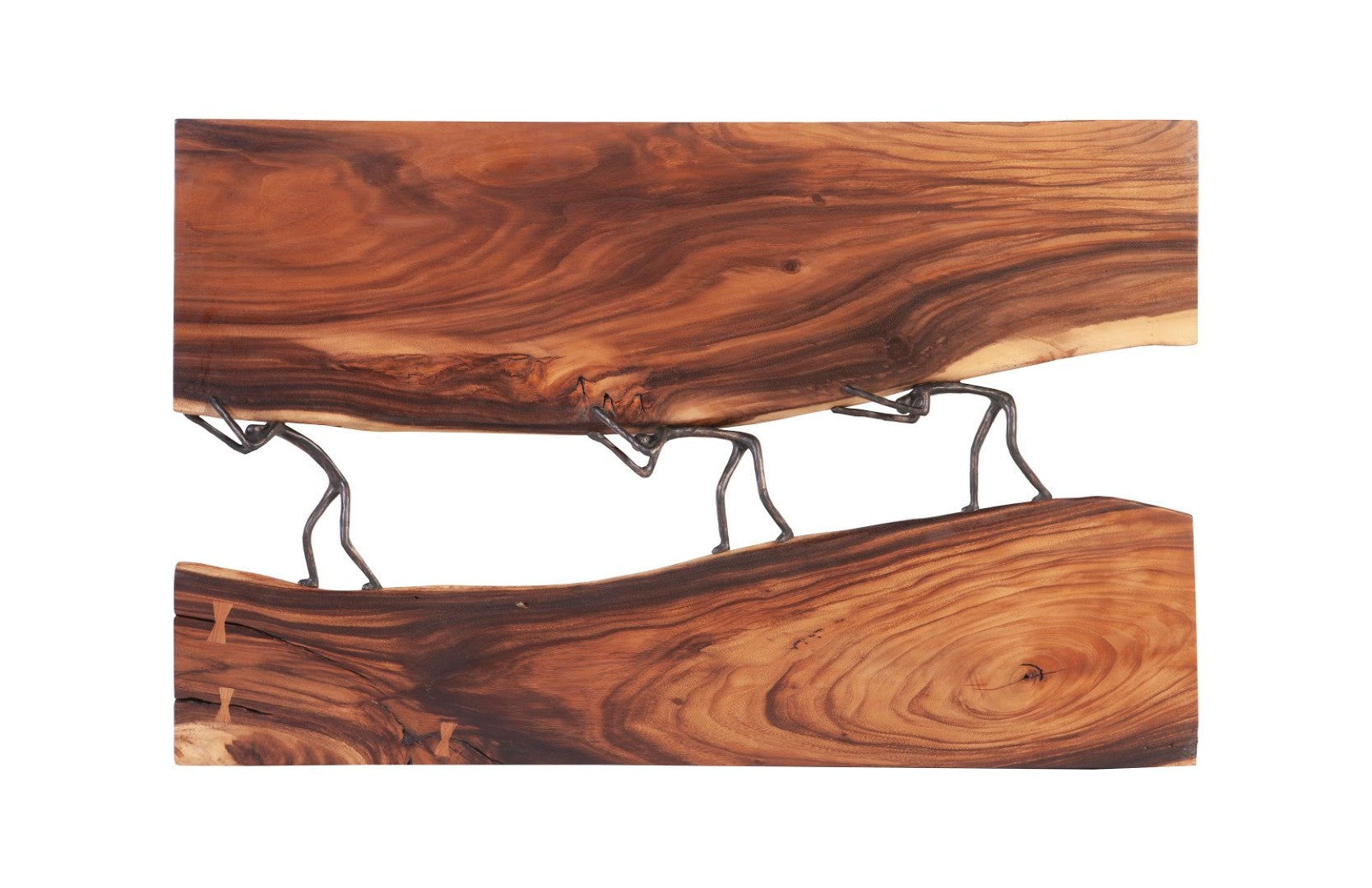 Atlas River Wall Panel - Handcrafted Metal & Wood Art for Modern Rusti