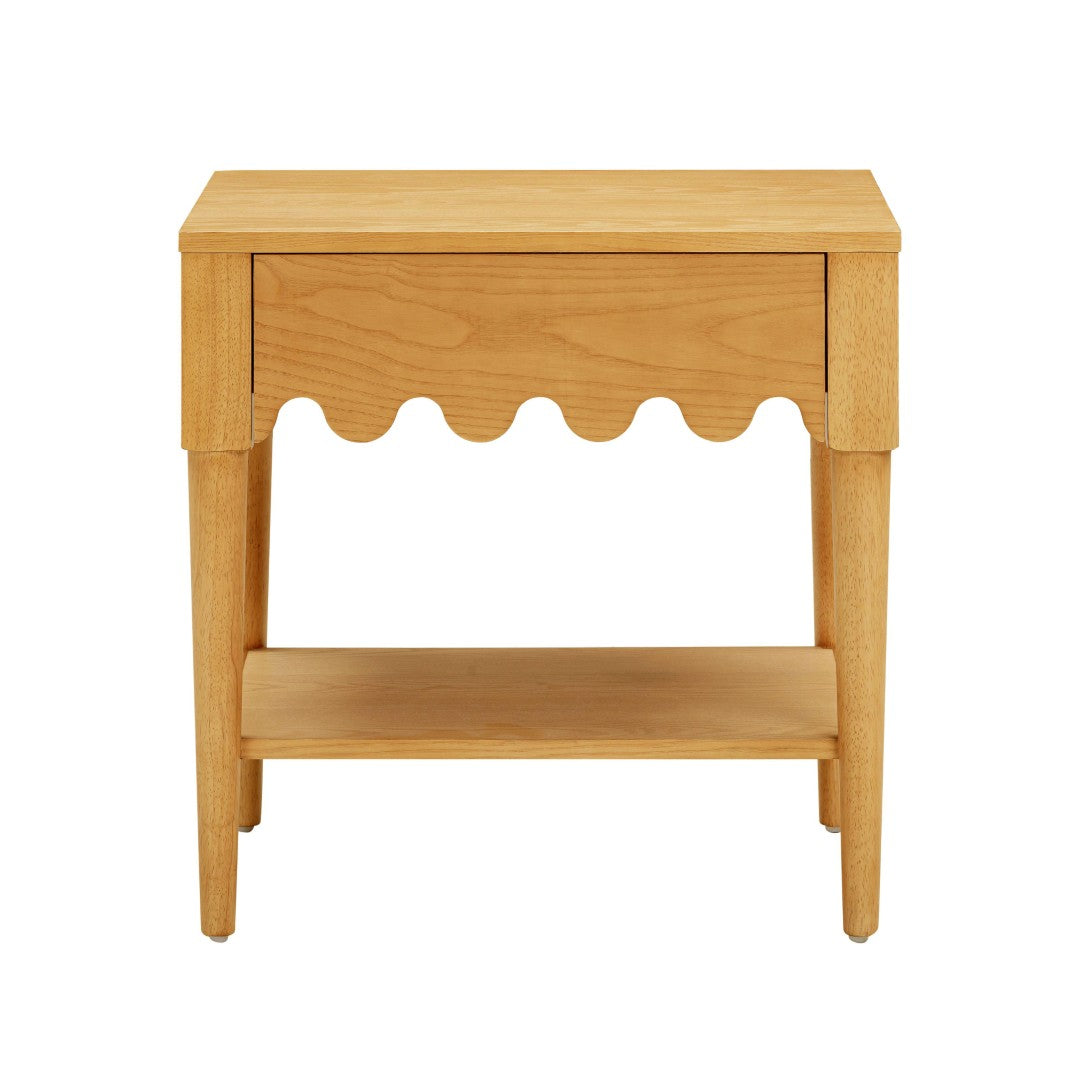 Oodle Natural Ash Nightstand – Playful Memphis-Style Design with Soft-
