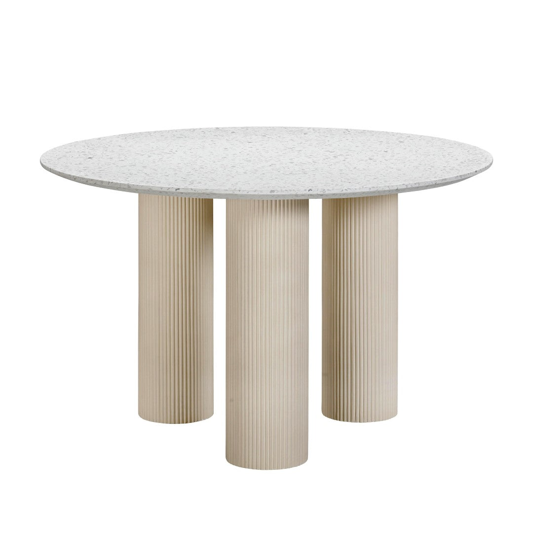 Parcino 47" Faux Terrazzo Concrete Round Dining Table - Stylish Indoor