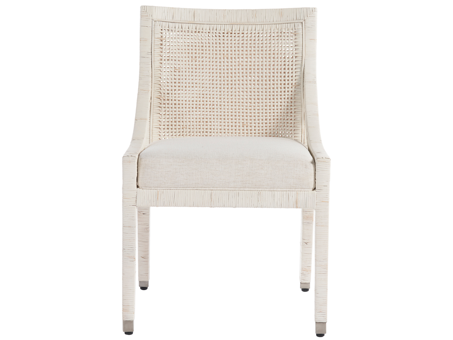 Longboat Dining Chair - Elegant Woven Rattan with Crypton Fabric for S