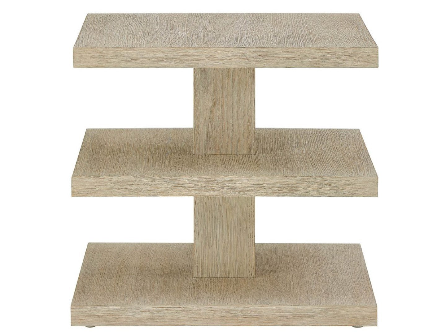 Dockside End Table - 22-Inch Three-Tier Design in Warm Oak for Stylish