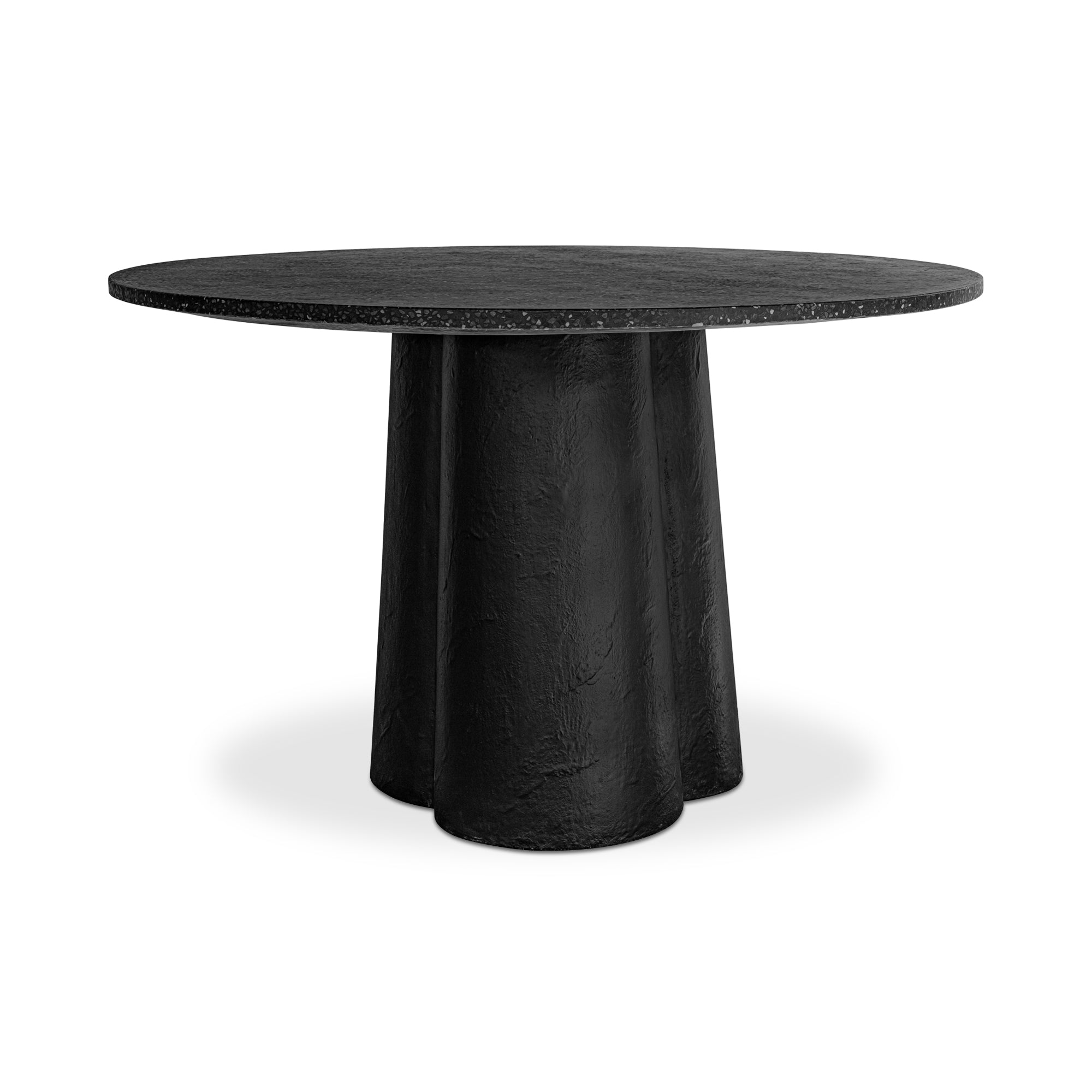 Mono Dining Table with Unique Terrazzo Top and Sculpted Concrete Base