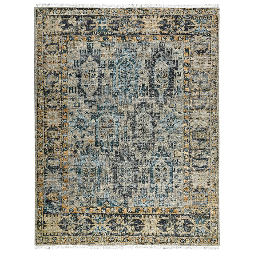 Willow Hand-Knotted New Zealand Wool Southwestern Tribal Rug for Timel