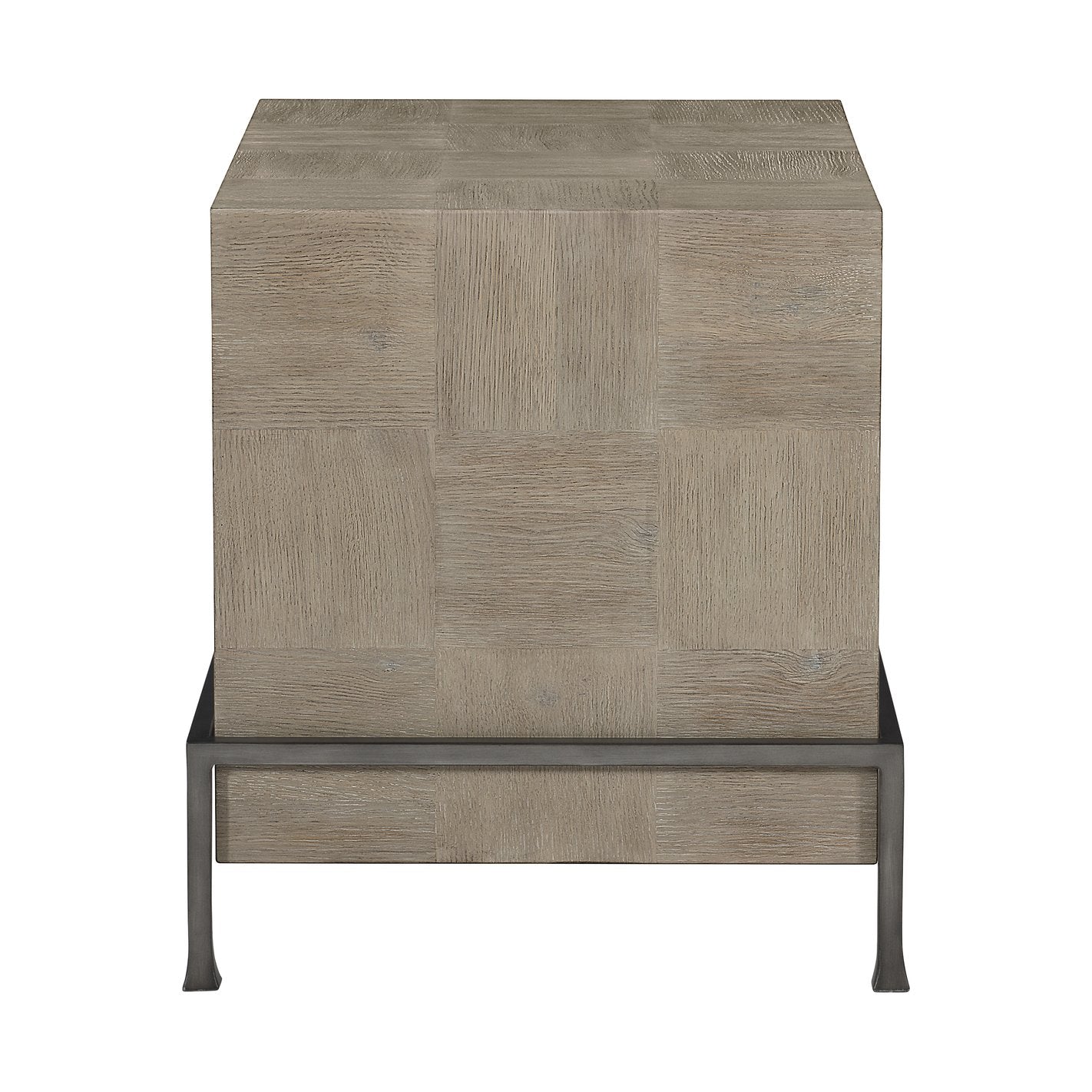 Bernhardt Fairgrove Side Table With Butcher-Block Top, Thick Slab Wood