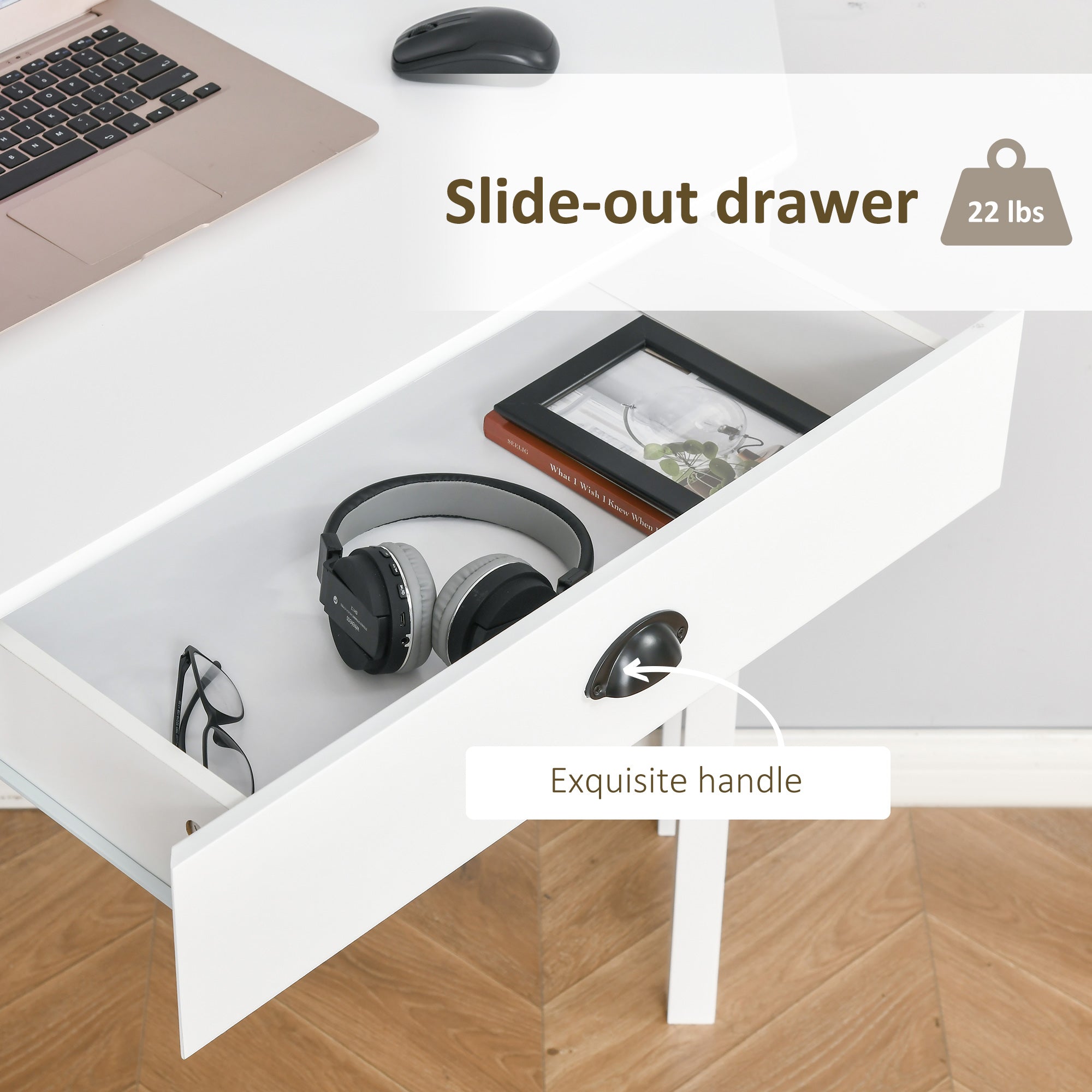 Homcom Triangle Corner Desk With Drawer & Shelves, Compact Space-Savin