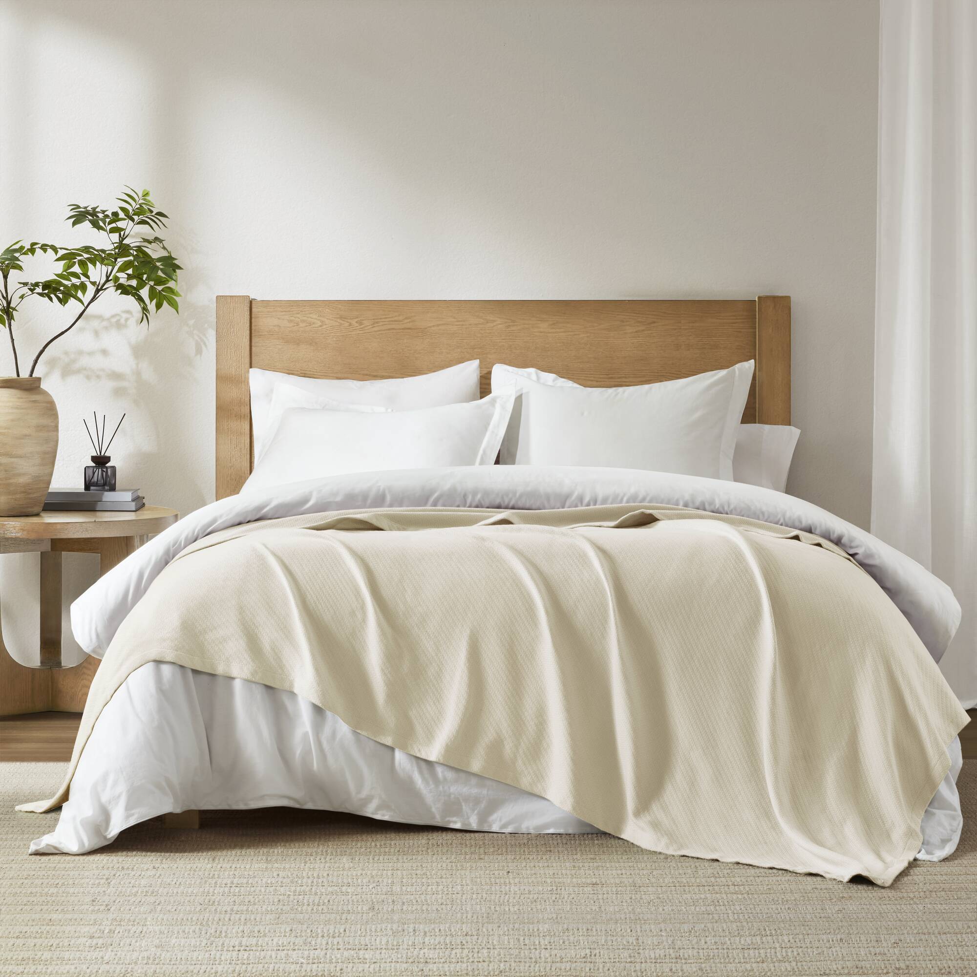 Madison Park - Blanket Crafted From Liquid Cotton For Ultra-Soft Durab