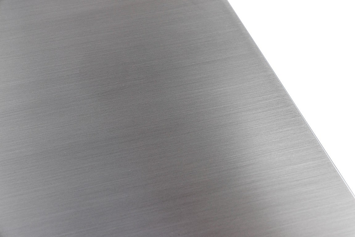 Anvil Brushed Stainless Steel Coffee Table – 35" Square Low-Profile Mo