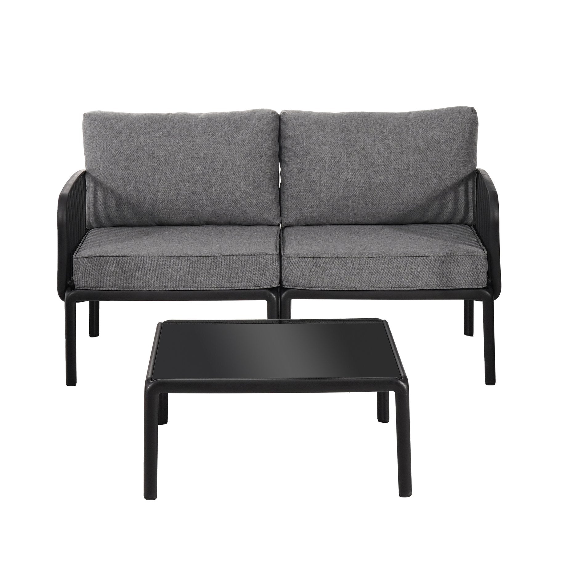 Christopher Knight Home® - 3 Piece Patio Conversation Set With Deep Se