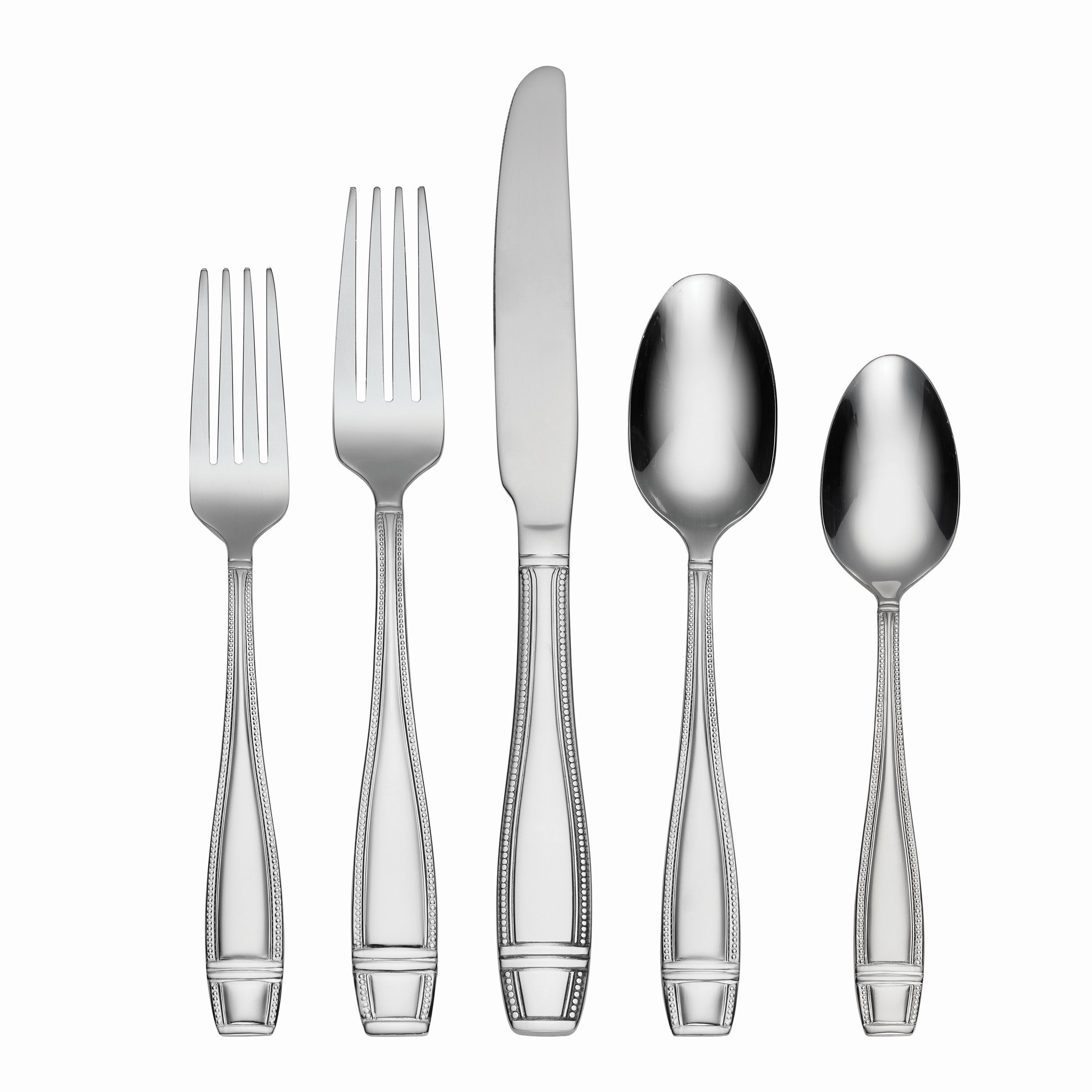 Oneida Ellis 42-Piece Stainless Steel Flatware Set, Mirror Finish, Ser