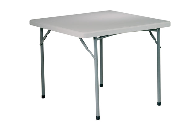 36" Square Resin Folding Table Heavy Duty Steel Frame Indoor Outdoor P