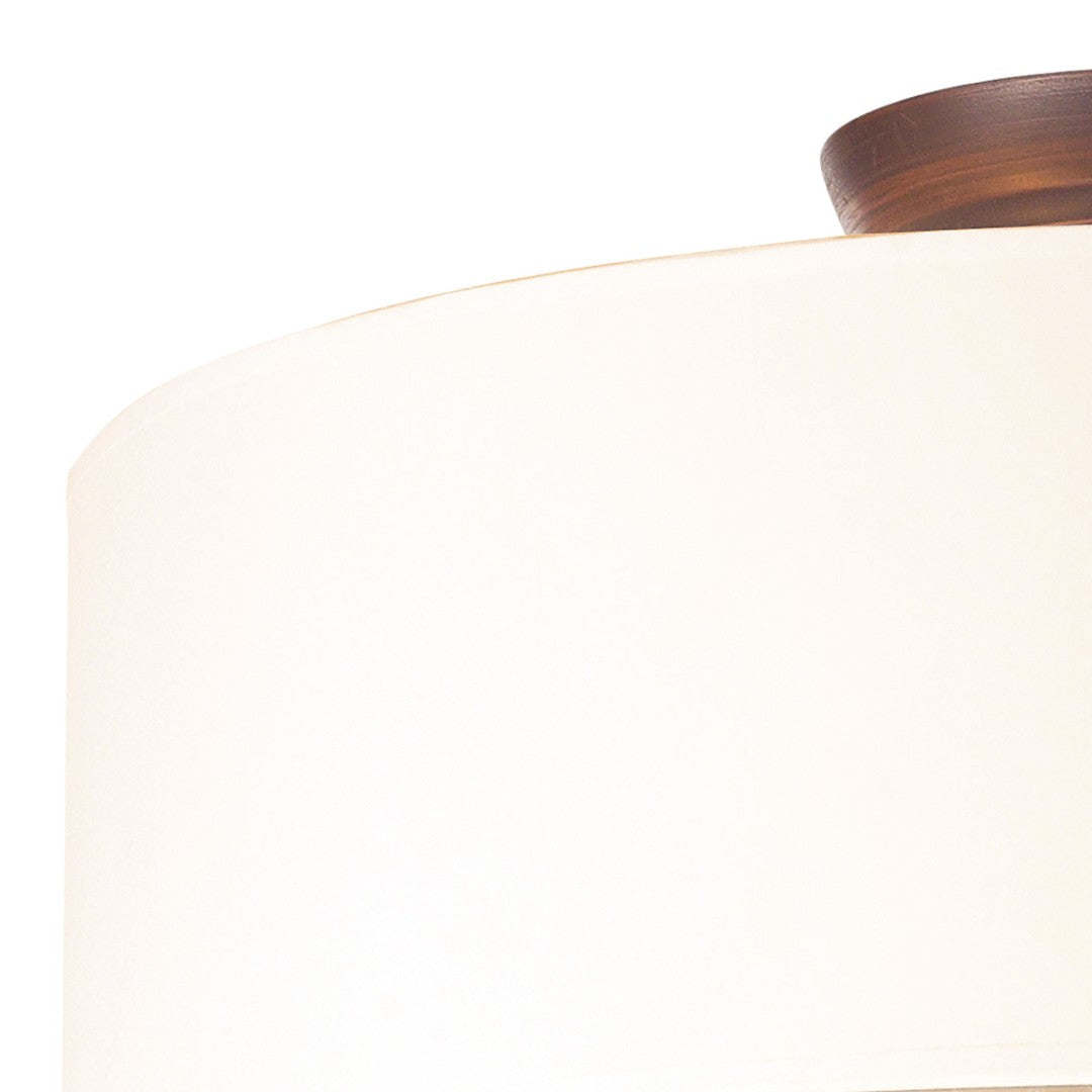 Winterberry 16'' Wide 3-Light Semi Flush Mount - Elegant Antique Darkw