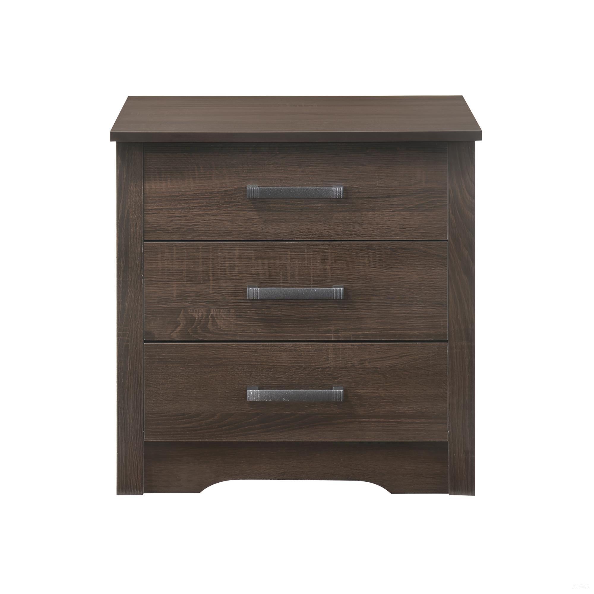 Modern Elegance Wenge Nightstand — Compact Wenge Bedside Table, Durabl