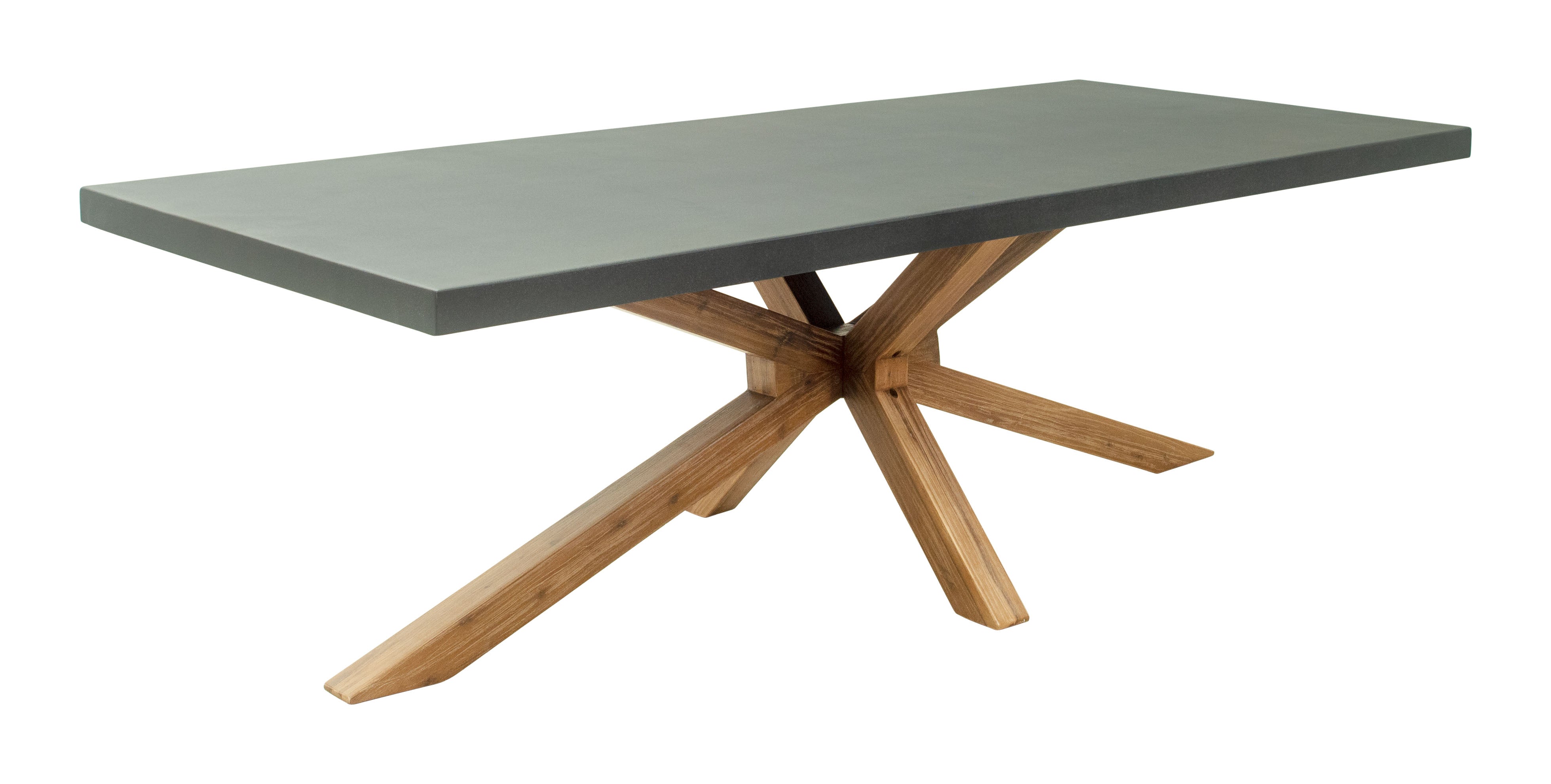 Suan Modern Graphite Dining Table - Stylish Terrazzo & Acacia Wood for