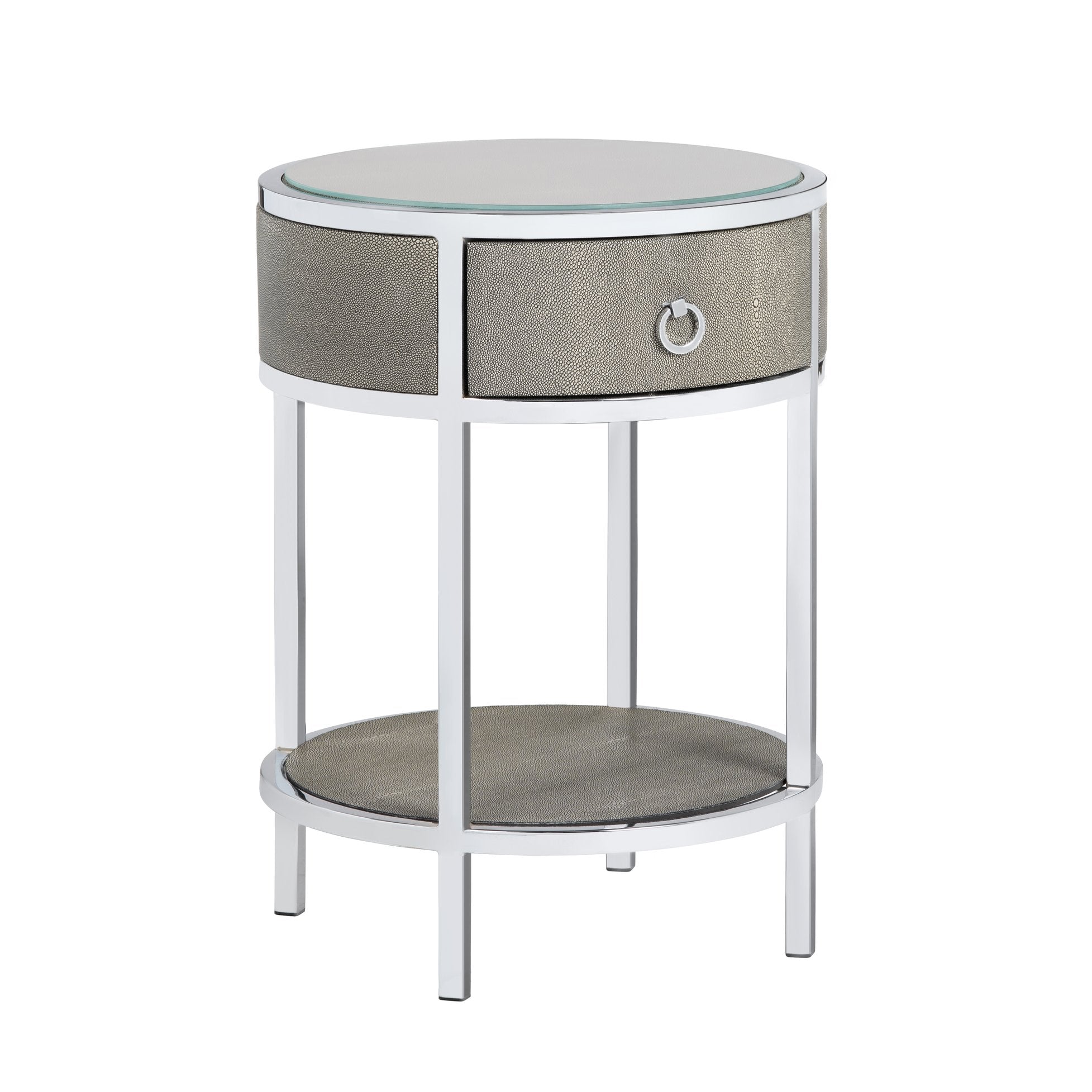 Contemporary End Table - Sleek Gold & Black Design with Glass Top, Sto