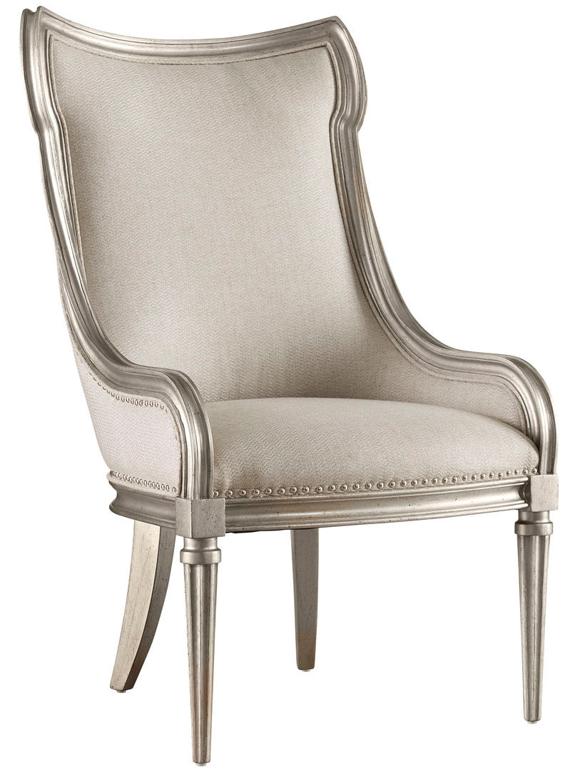 Morrissey Elegant Host Chair in Bezel - Transitional Wingback Design w