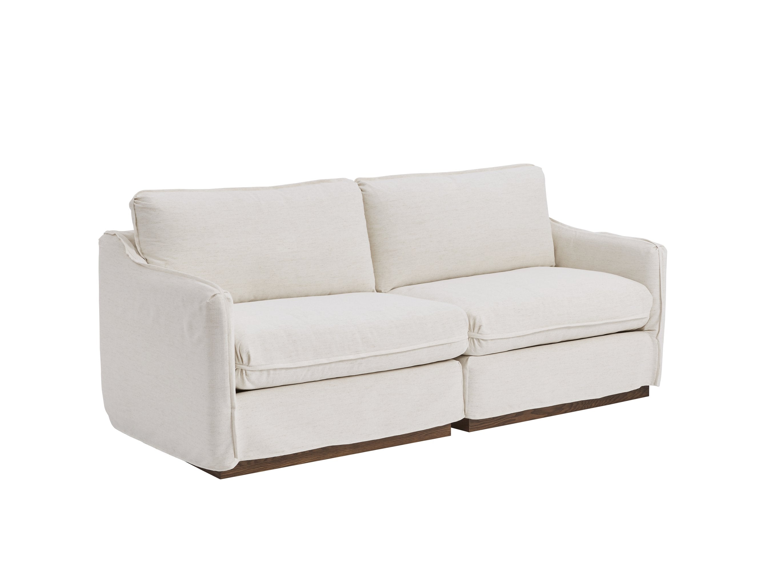 Alias Modular Sectional Sofa with Luxurious Slipcovers and Light Oak F
