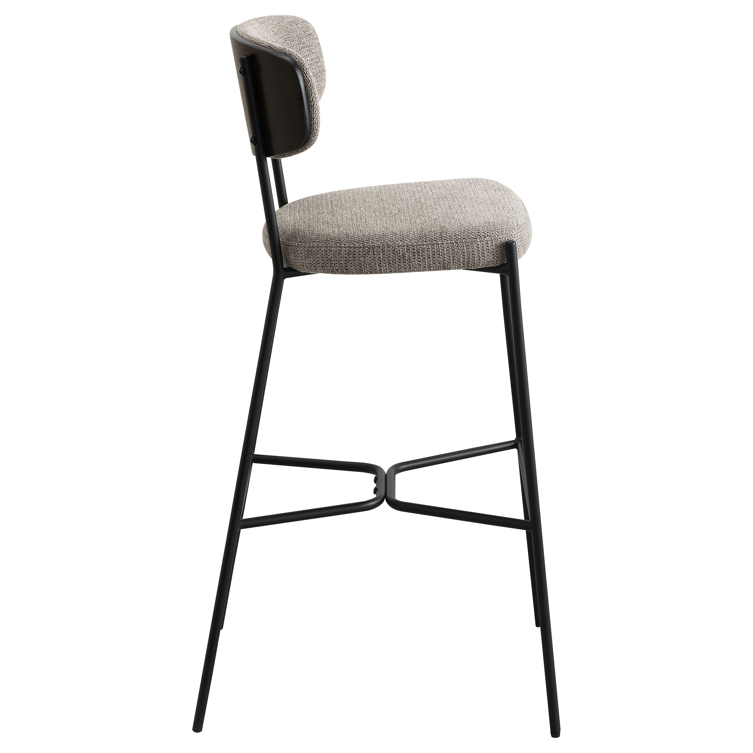 Joy Light Brown Pub-Height Bar Stools Set Of 2 — Curved Lumbar Support
