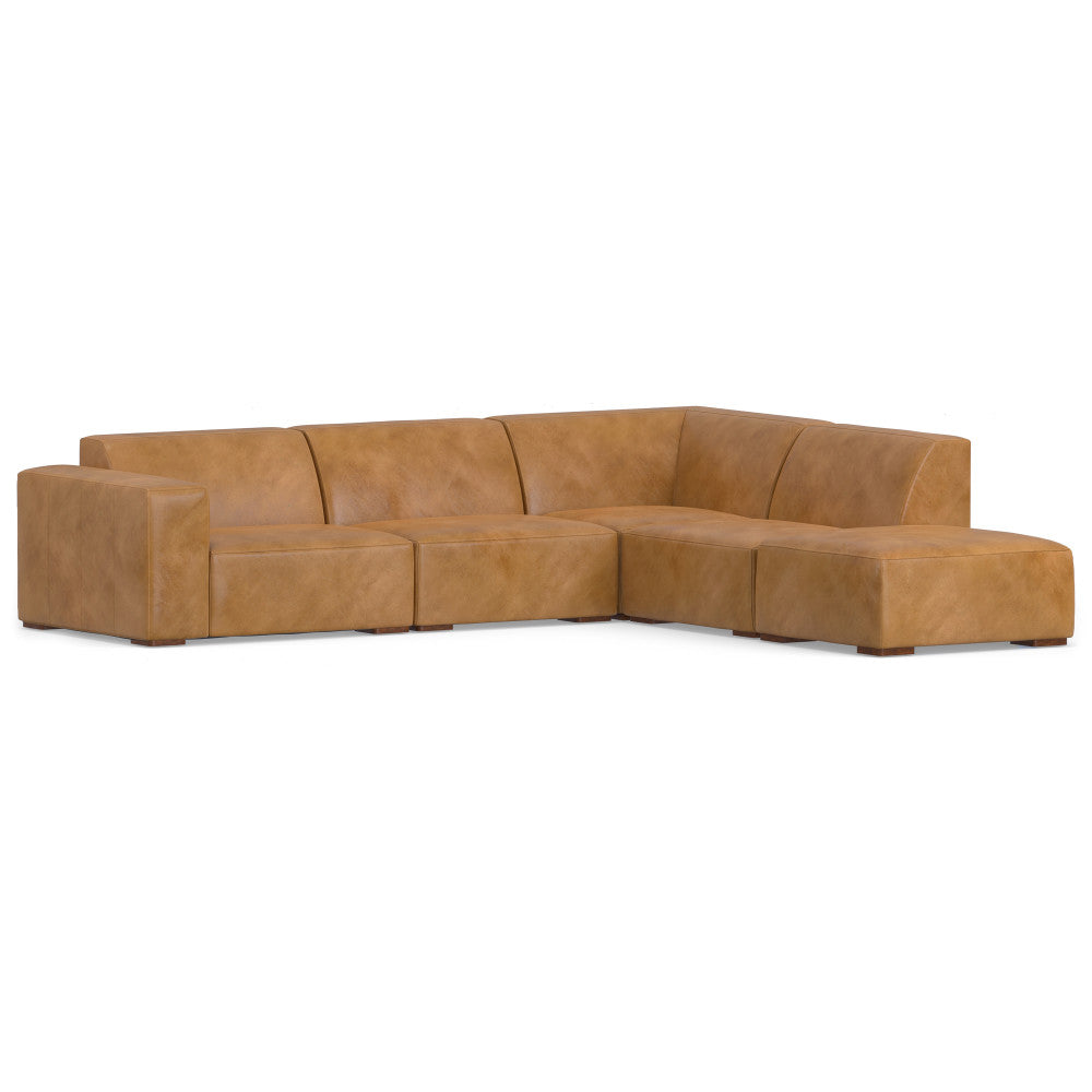Rex Handcrafted Right Sectional Sofa With Ottoman — Eco-Friendly Perfo
