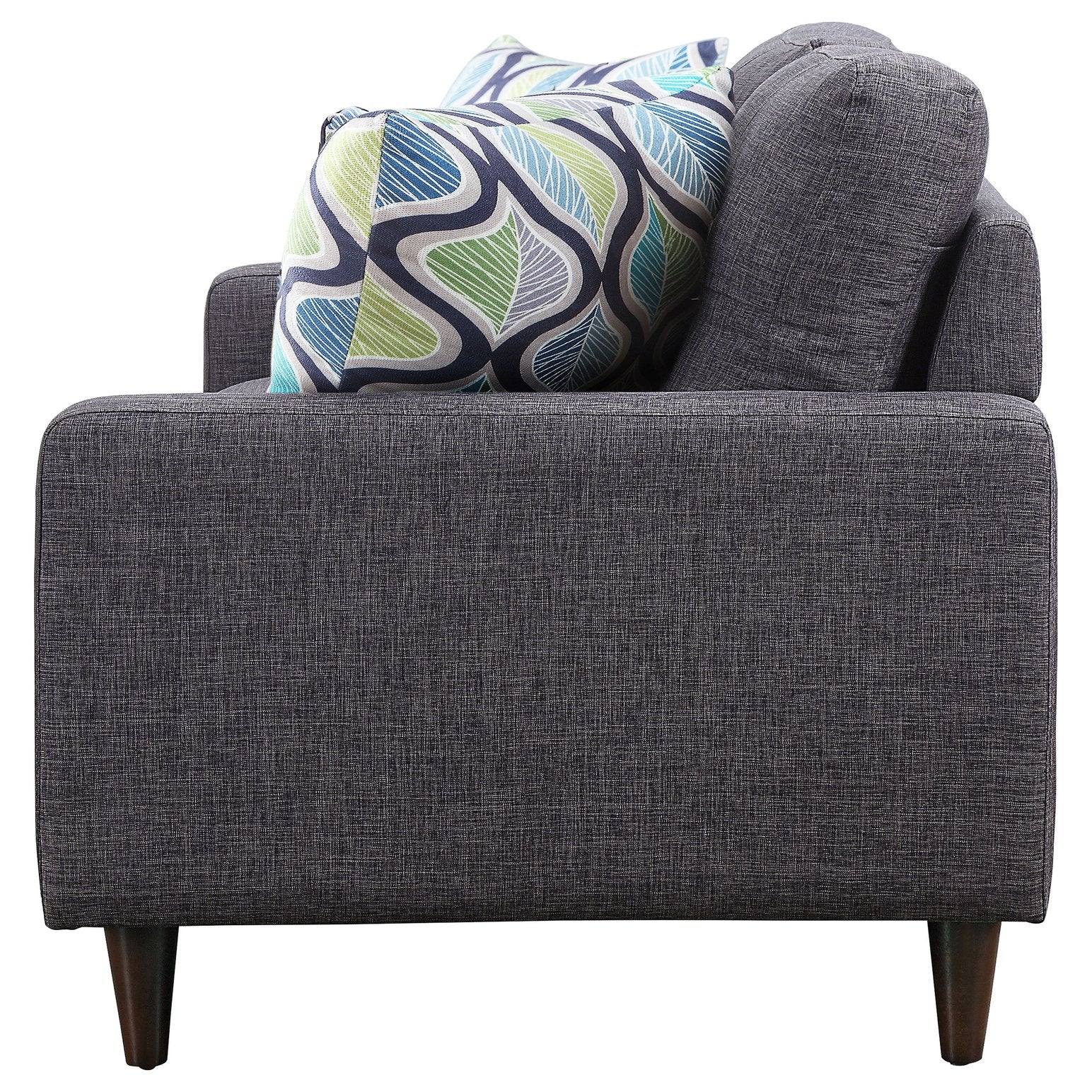Gavito Grey Tufted Loveseat with Track Arms — Vintage-Inspired Comfort
