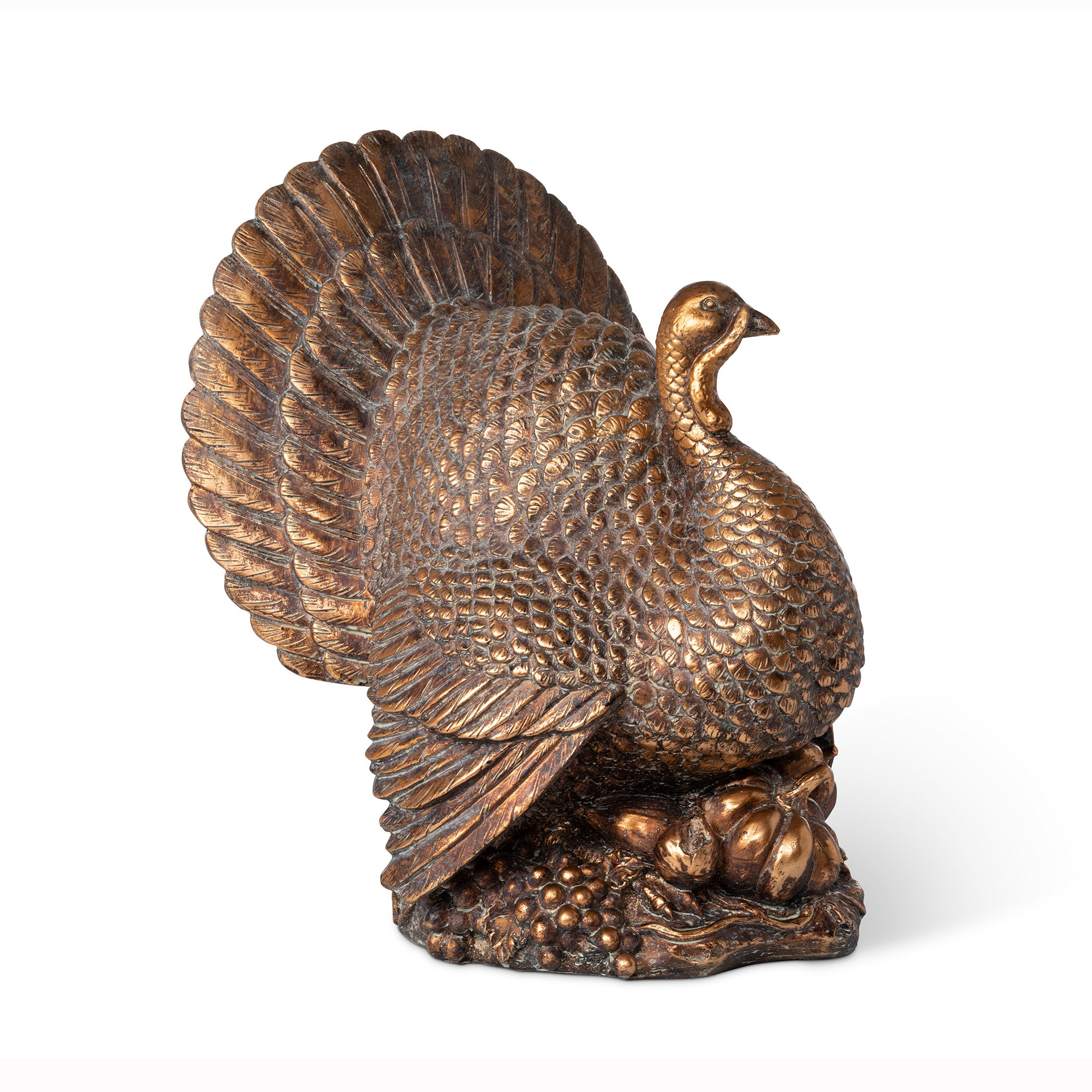 Bronze Turkey Centerpiece - Stunning Polyresin Décor for Thanksgiving