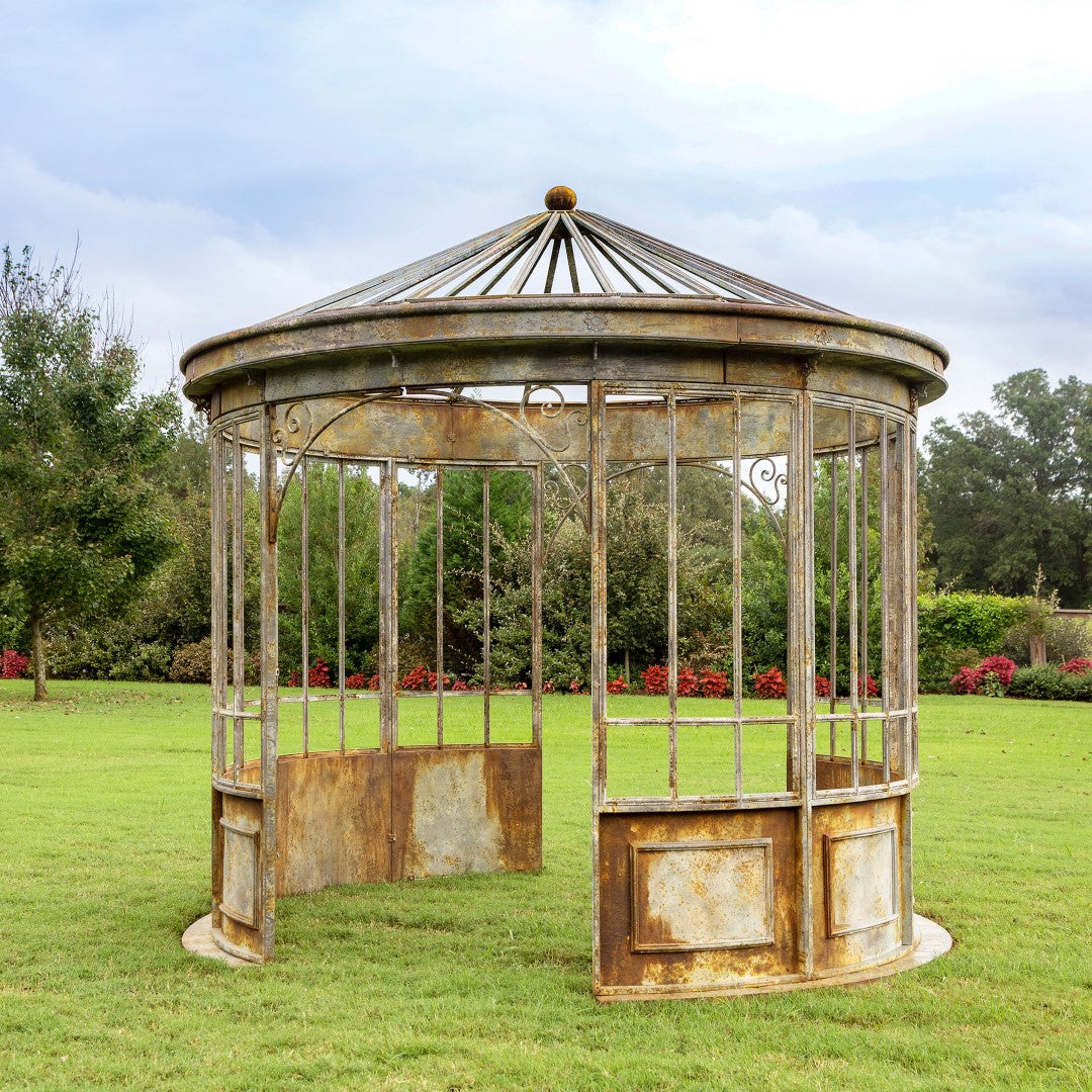 Aged Metal Gazebo - Stunning Iron Structure for Your Yard or Garden, U