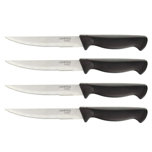 Hampton Forge Emmet 4-Piece Steak Knife Set - Serrated, Rust-Resistant ...