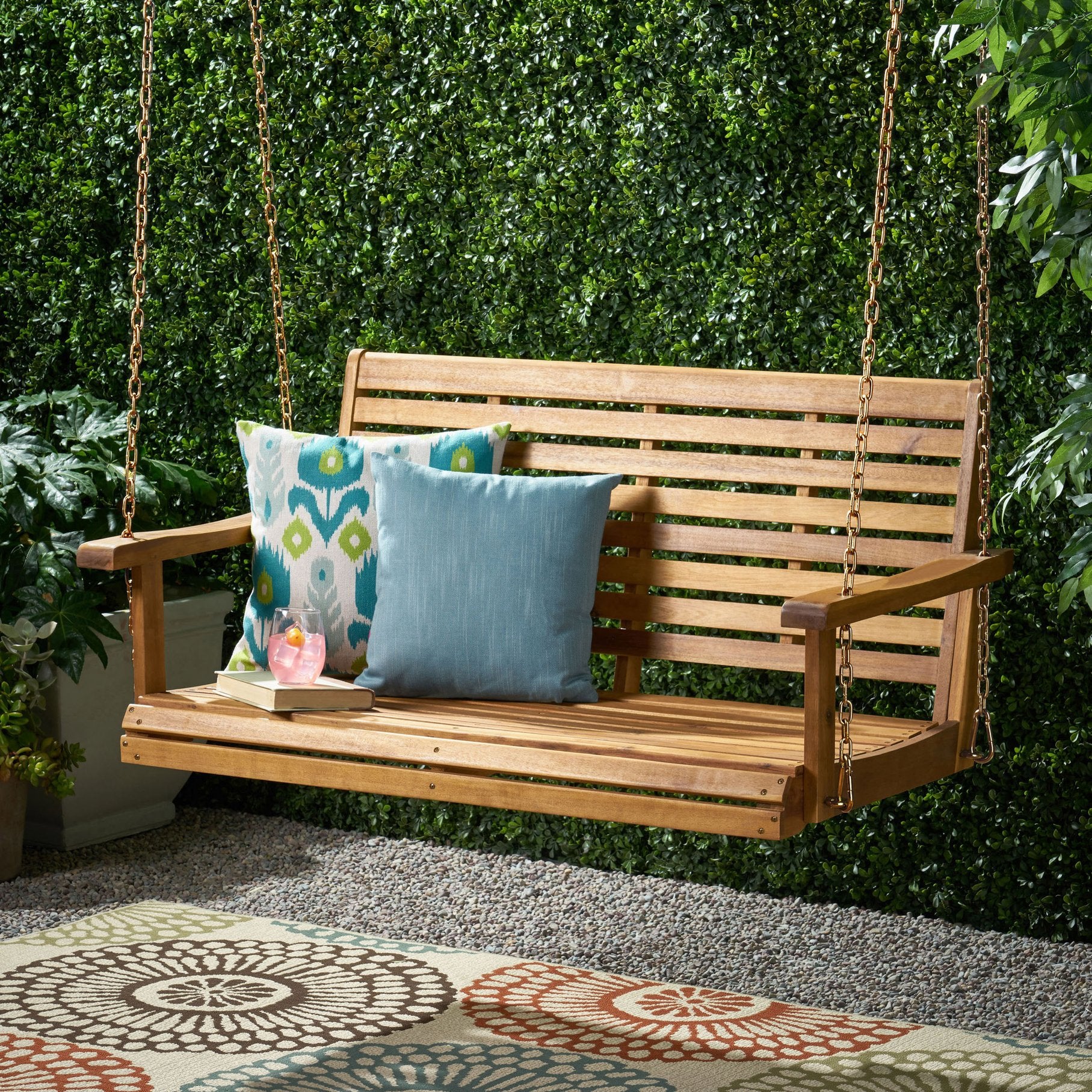 Christopher Knight Home® Tasmania Acacia Wood Porch Swing - Stylish Ou