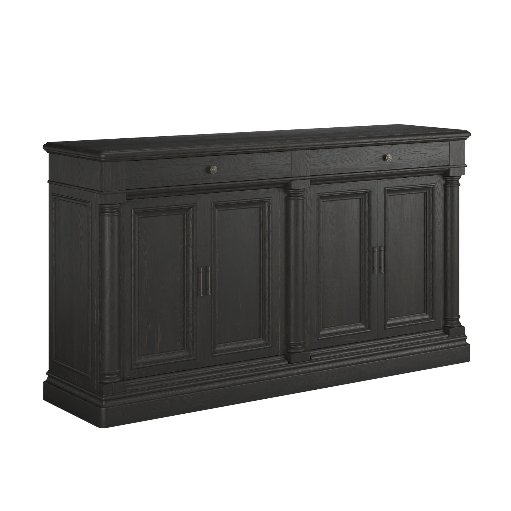 Atrium Buffet with Black Granite Top, Adjustable Shelves, 2 Drawers