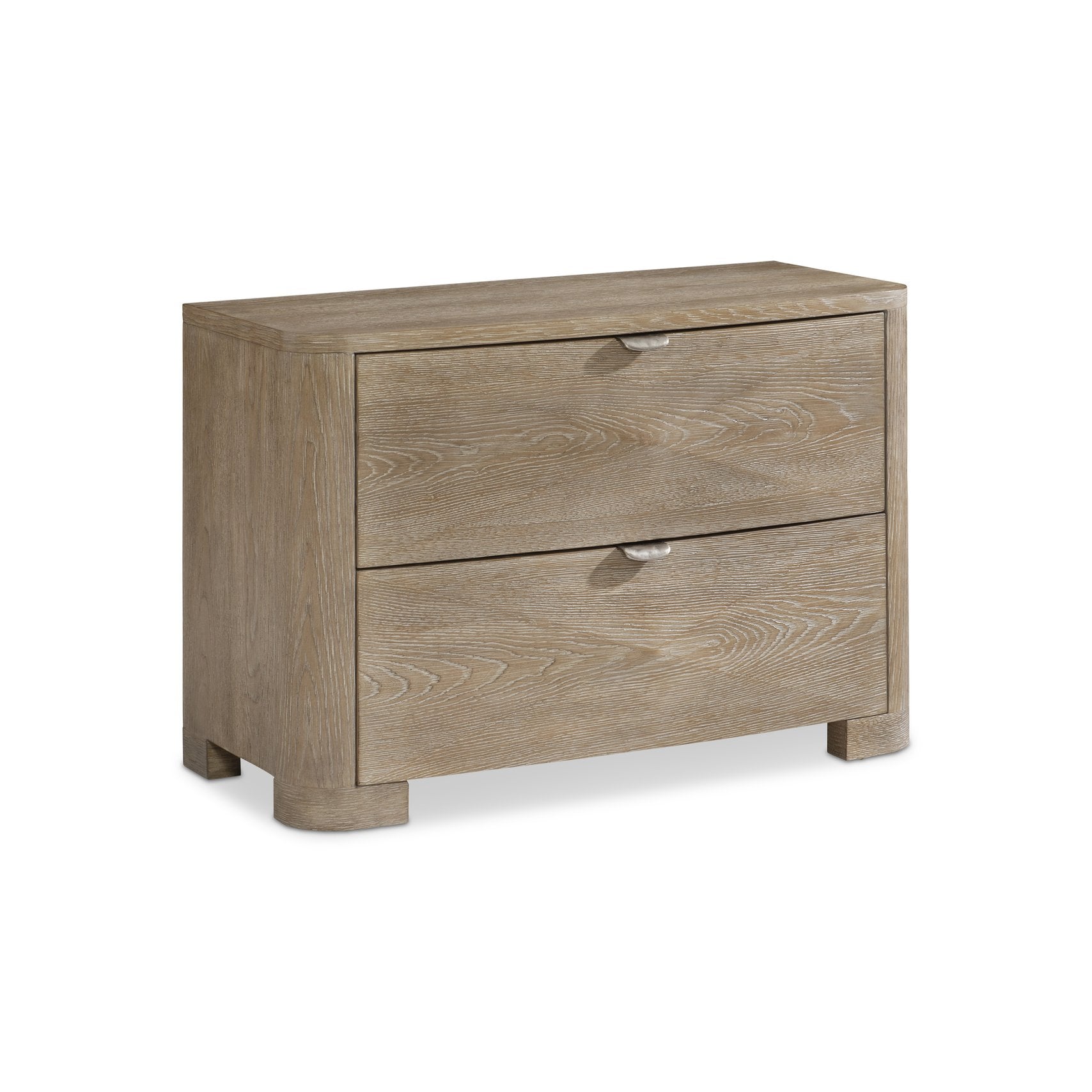 Aventura Nightstand with USB Charging, Chic Marcona Finish, and Soft-C