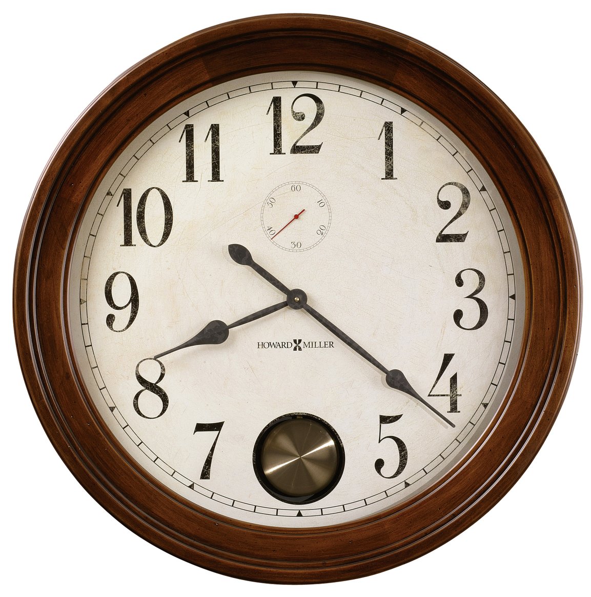 620484 Elegant Hampton Cherry Wall Clock with Antique Pendulum - Timel