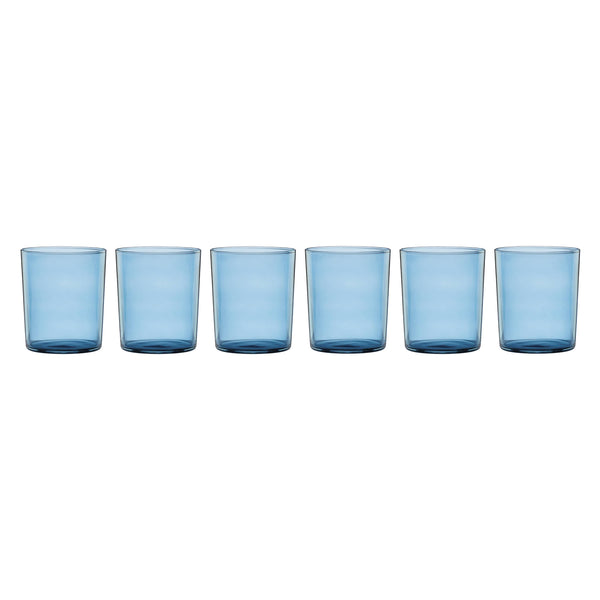 Oneida Stackables Vibrant Blue Glassware Set, Easy Storage, 6-Piece ...