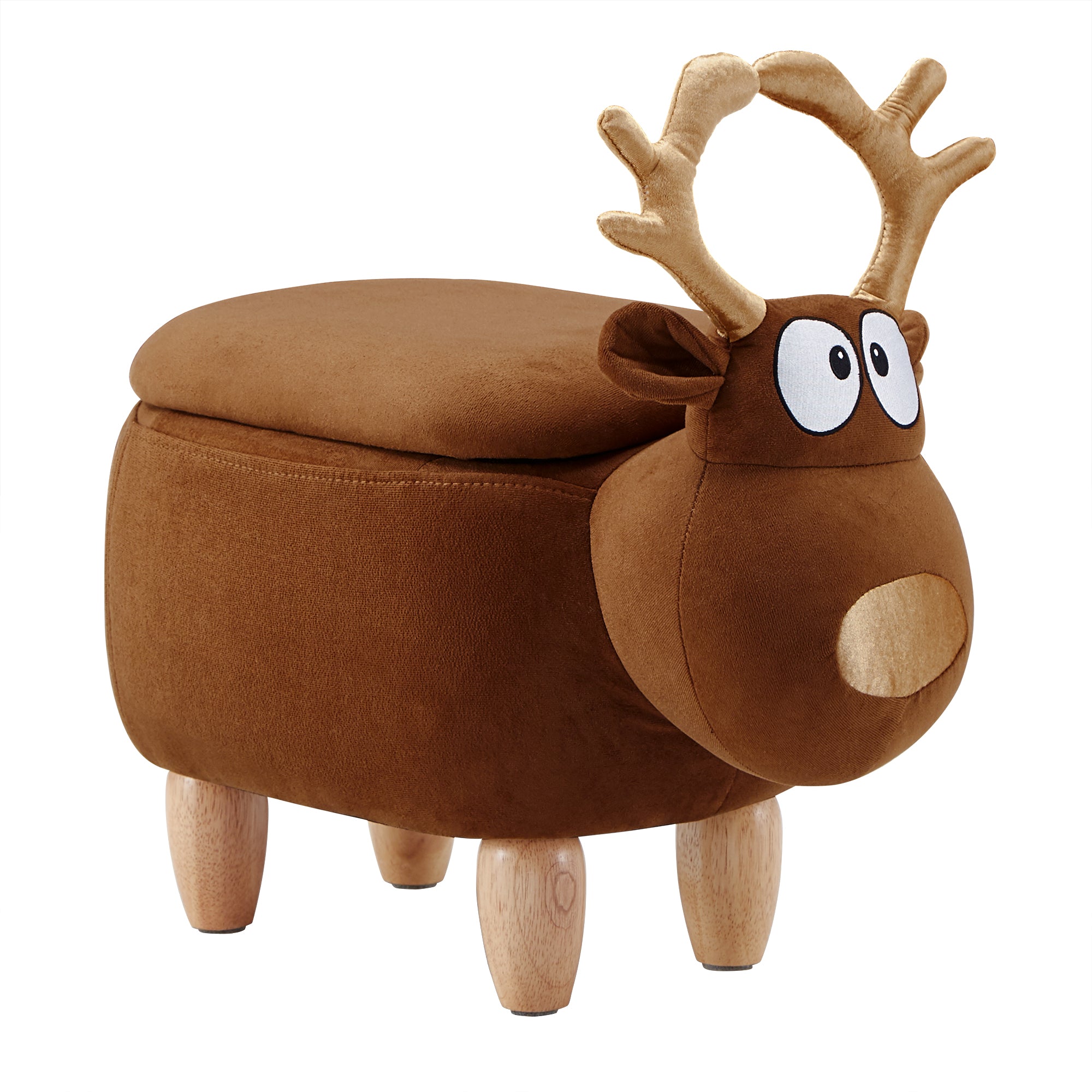 Brax Fun Animal Storage Ottoman - Plush Seating with Hidden Compartmen